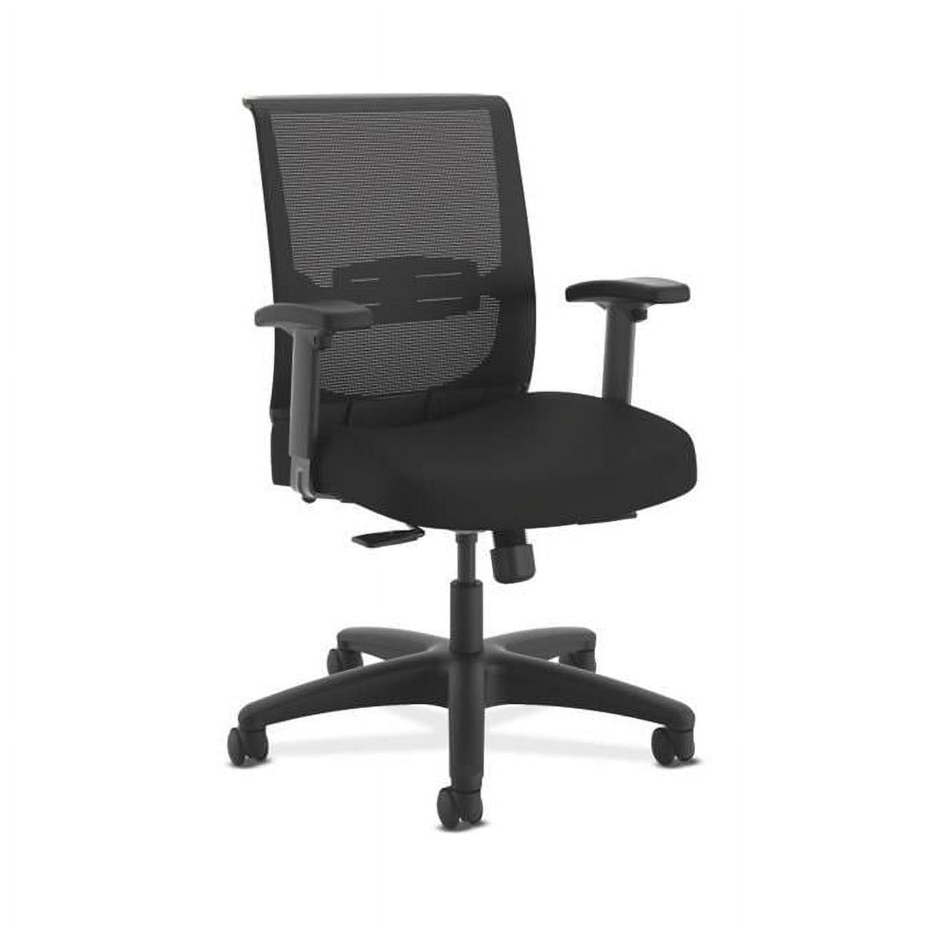 Mid Back Task Chair with Synchro-Tilt Seat Slide, Black - Walmart.com