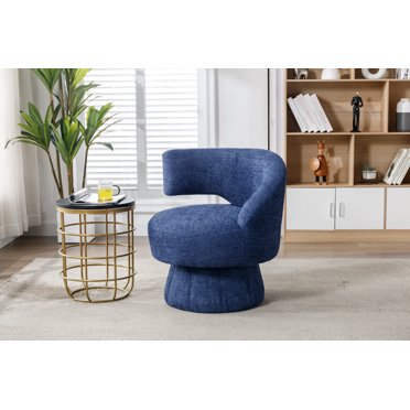 Modern Ouyessir Swivel Barrel Chair, Set of 2, Teddy Fabric Armchairs ...