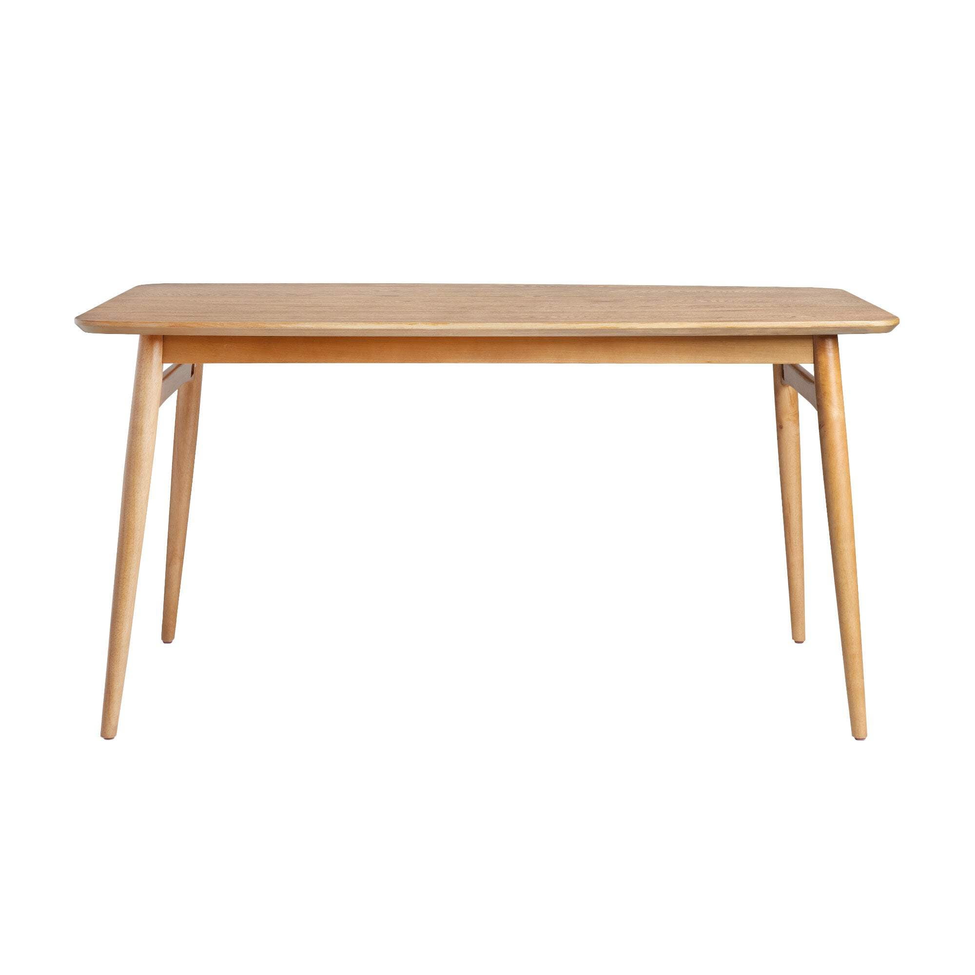 Mid Century 59" Modern Wood Tapered Legs Dining Table, English Ash ...