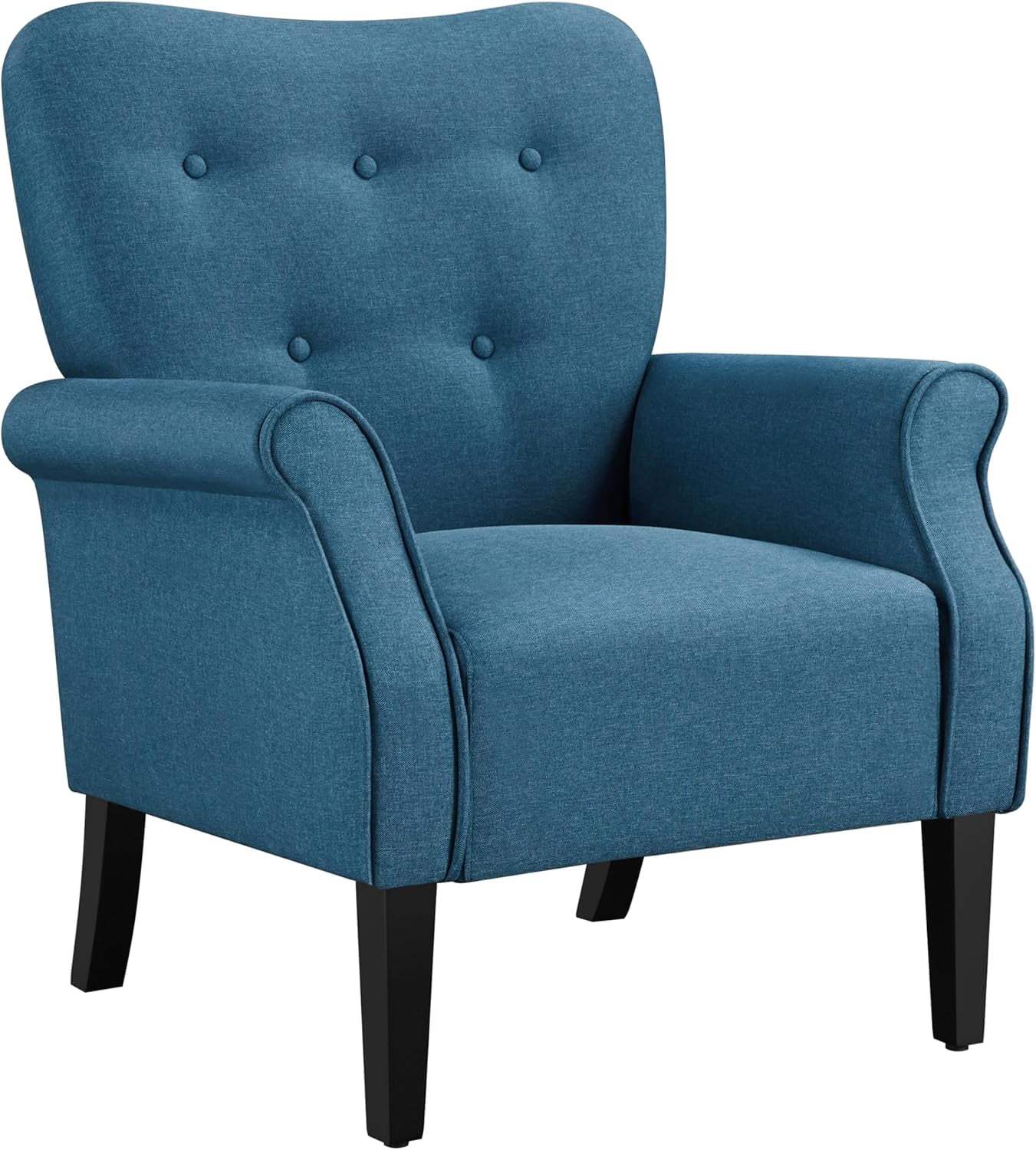 Mid Century Accent Chair by Yaheetech - Modern Armchair, Navy Blue ...