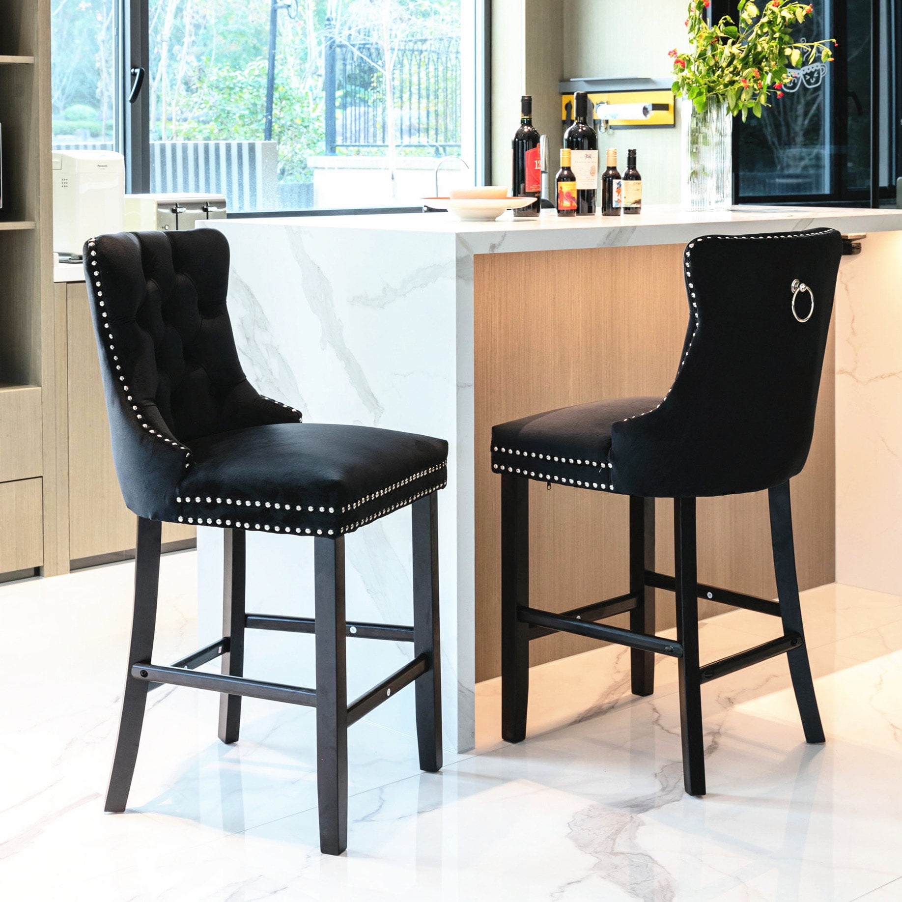 Mid - Century Bar Chairs+Adjustable Pegs on Legs"-"Different Floor ...