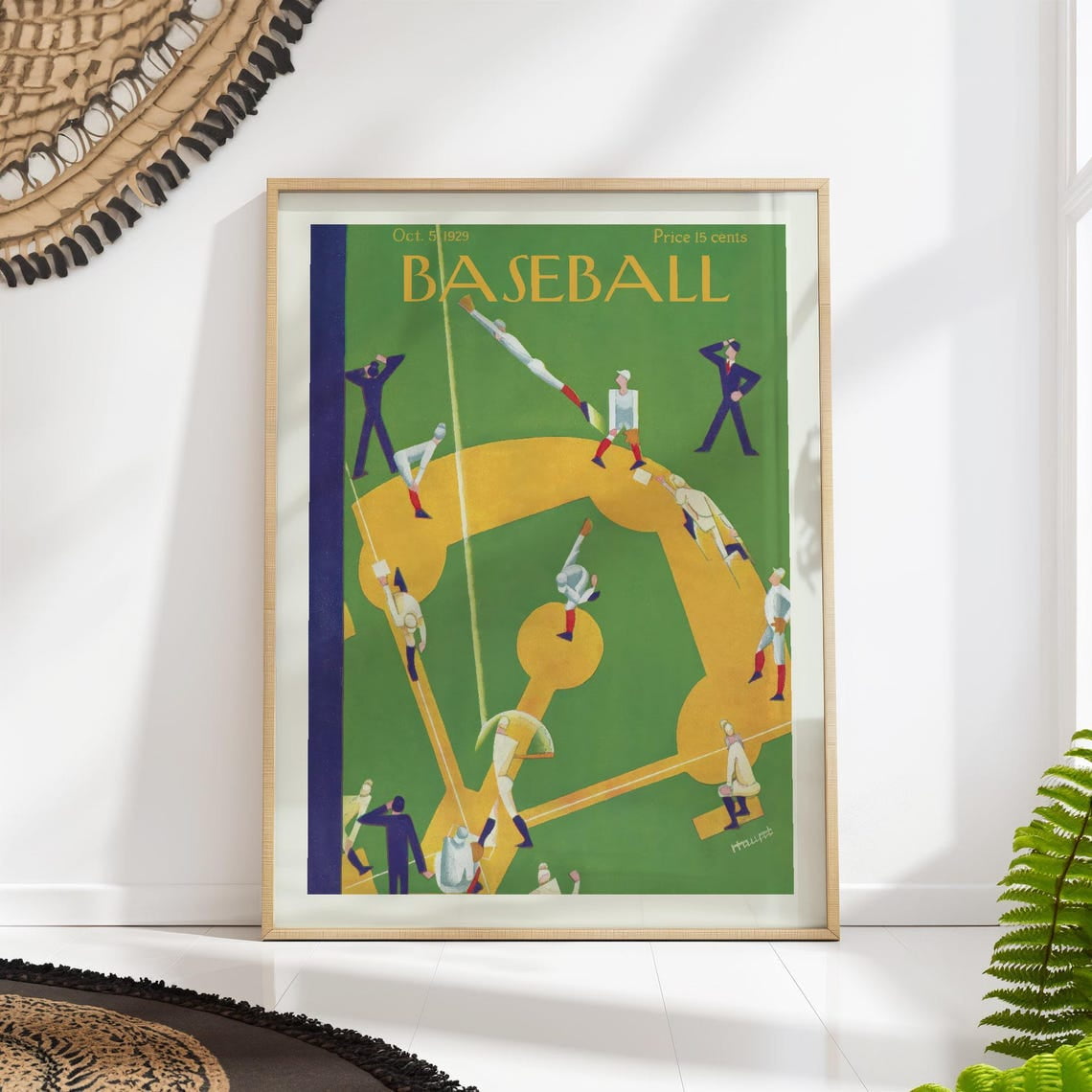 Mid Century Baseball Cover Print - Vintage Sports Poster Wall Art ...