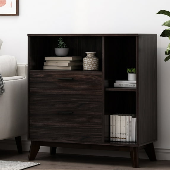 Mid - Century Cabinet with Cubby Shelves | Ideal for Lounge Item ...