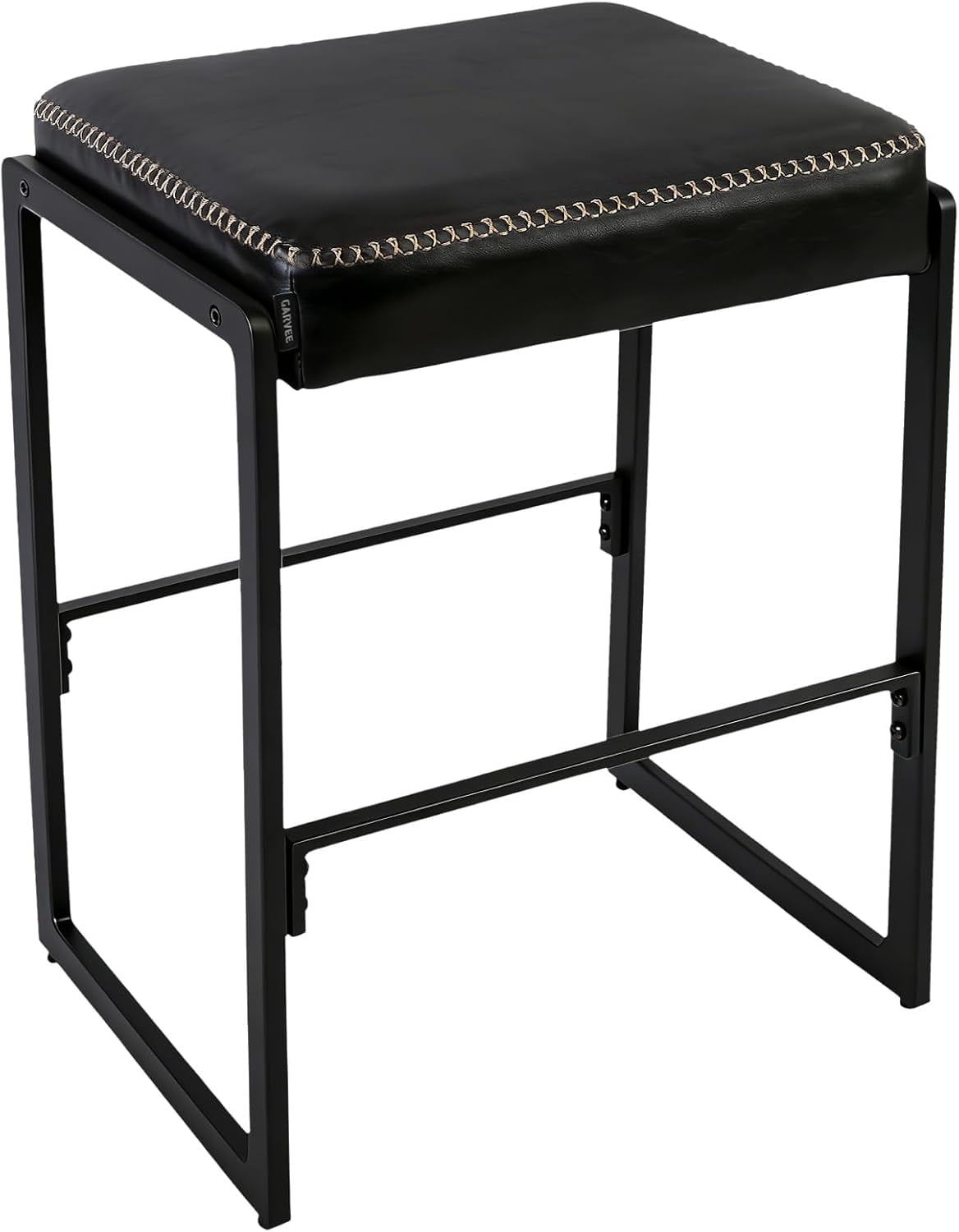 Mid-Century Counter Height Bar Stools 26 In Waxy Leather High-Density ...