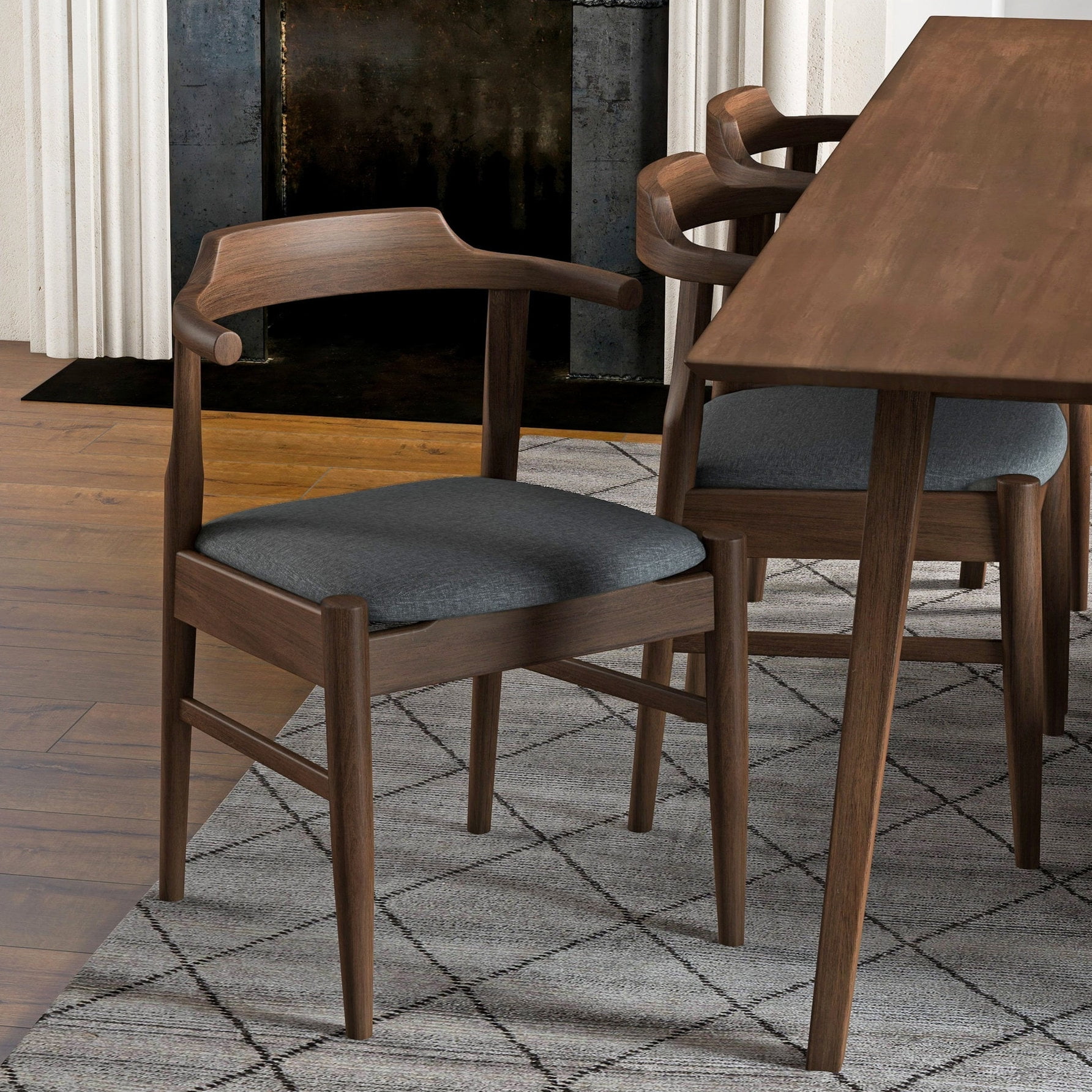 Mid - Century Design + Set of 2 Chairs” - “Dining Table, Living Room ...