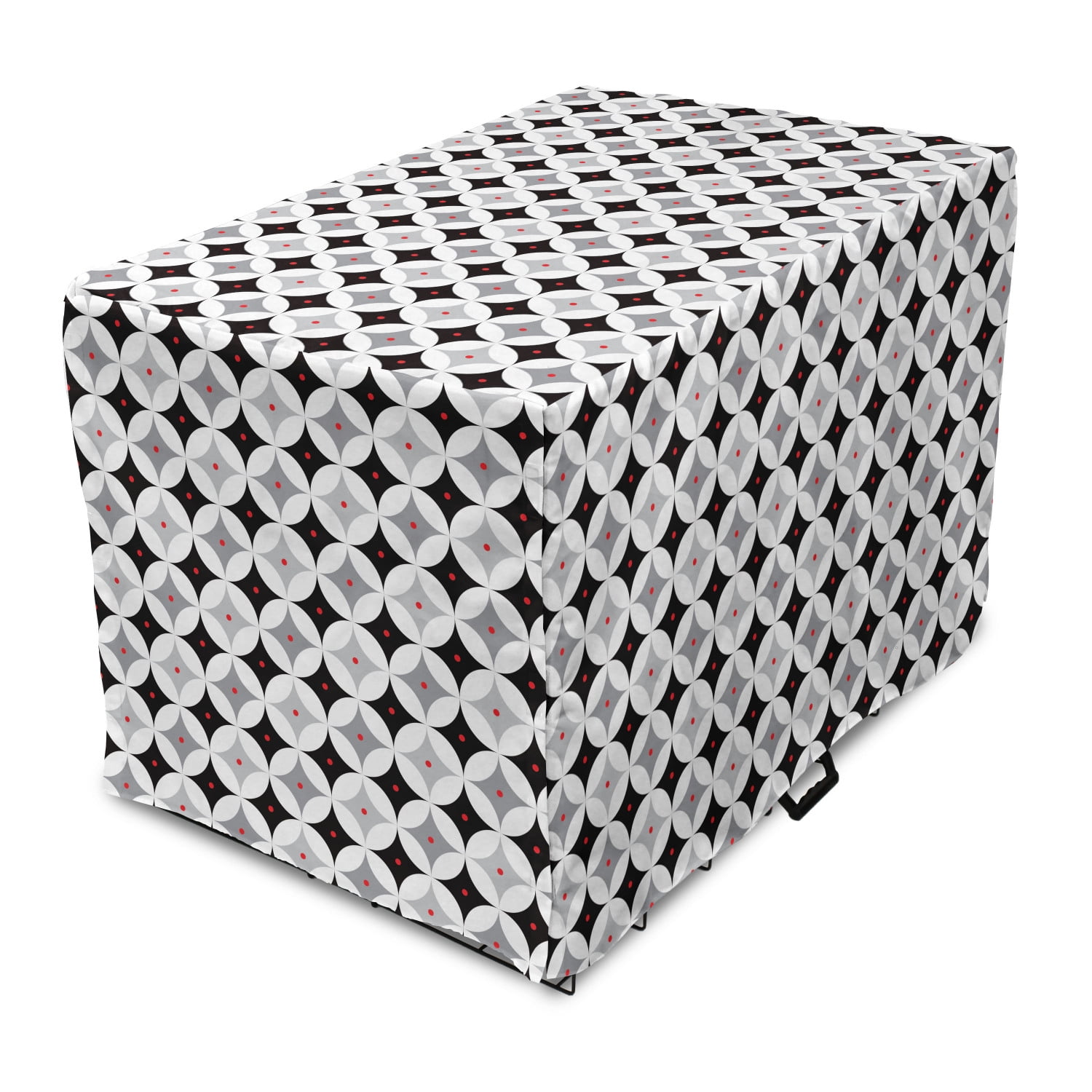 Mid Century Dog Crate Cover, Retro Styled Atomic Composition Vintage ...
