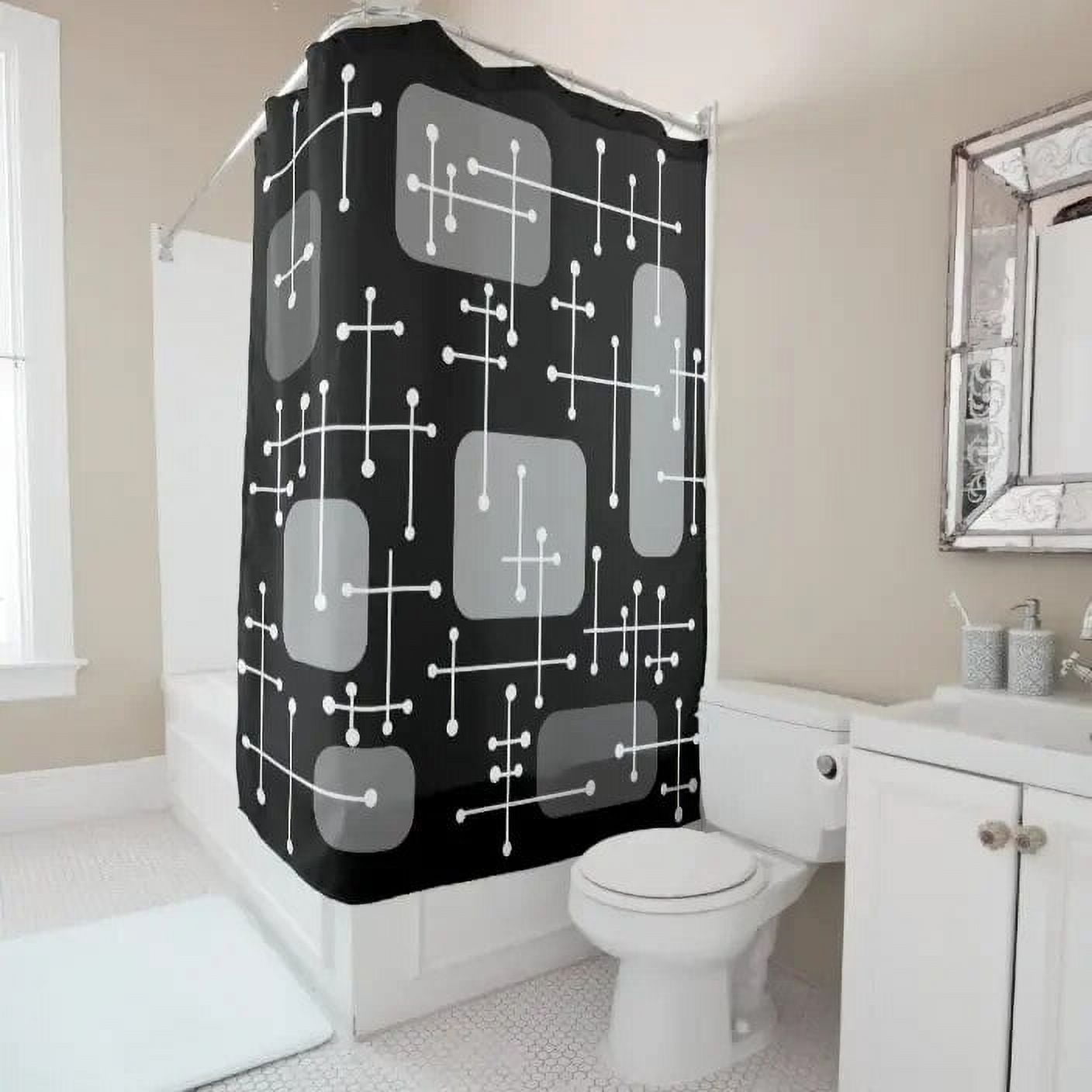 Mid Century Eames Era Art Crosshair Modern Atomic Starburst Shower