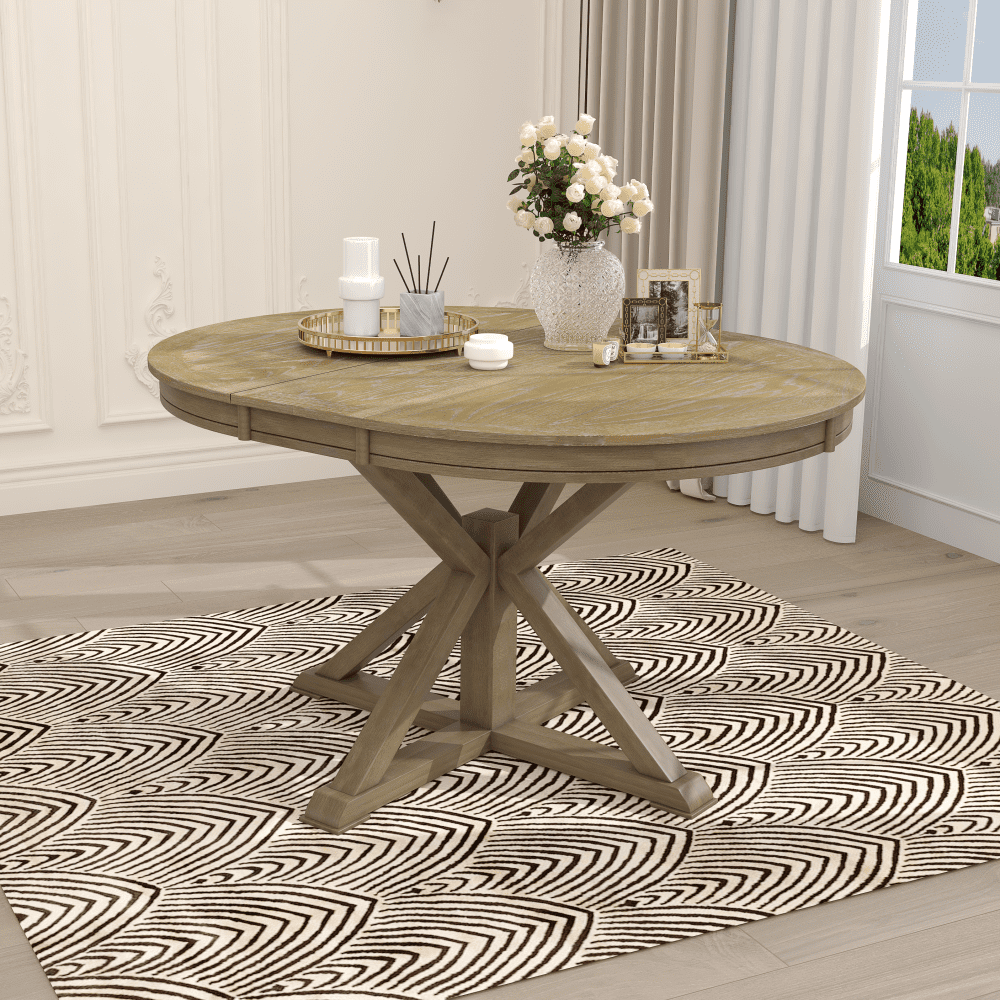 Mid-Century Expandable Dining Table – 12