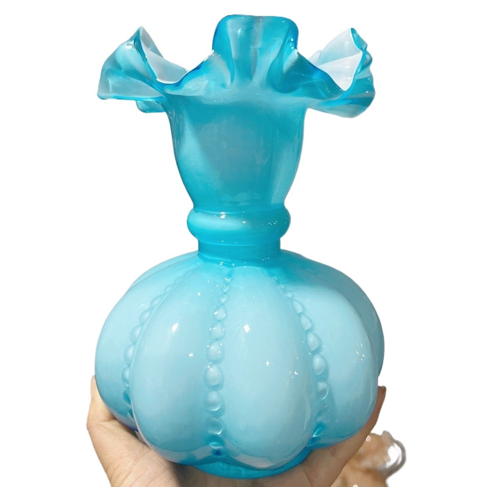 Mid - Century Fenton - Inspired Glass Vase - Luxury Home Decor Accent ...