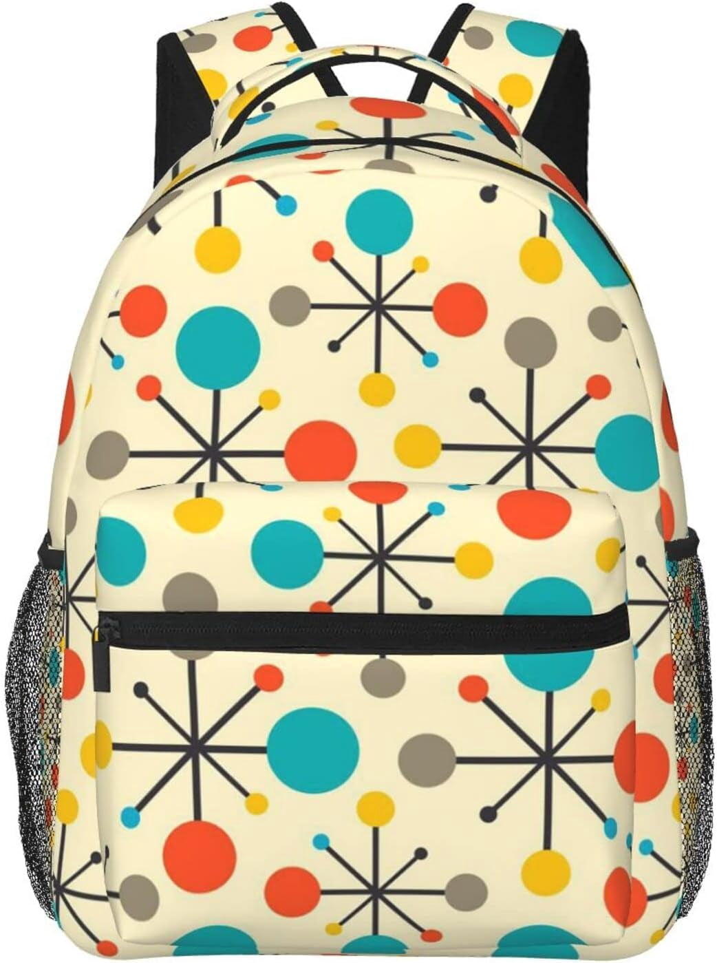 Mid Century Fifties Modern Atomic Retro Colors Stylish Casual Backpack ...