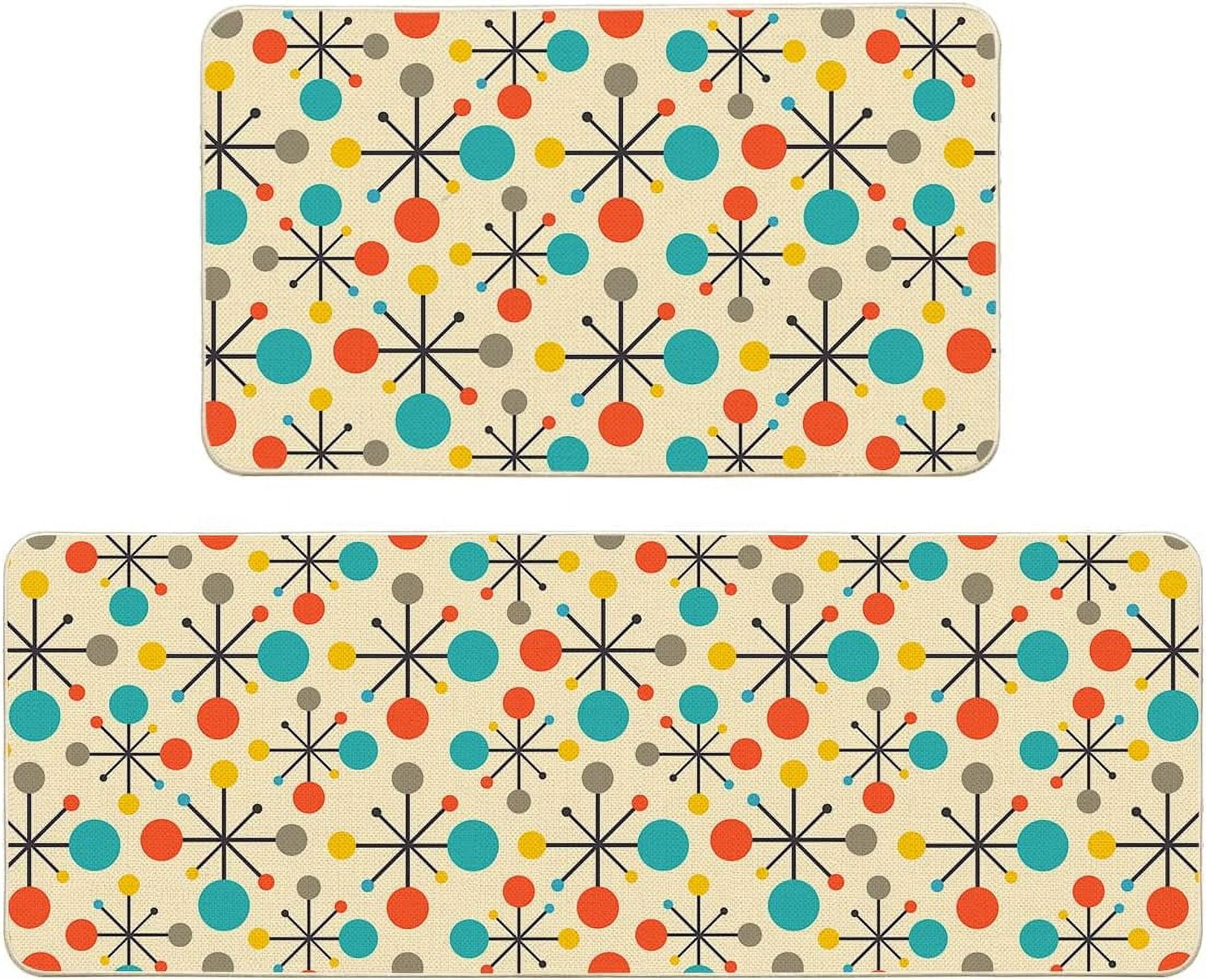 Mid Century Fifties Modern Atomic Retro Kitchen Mats and Rugs Set of 2 ...