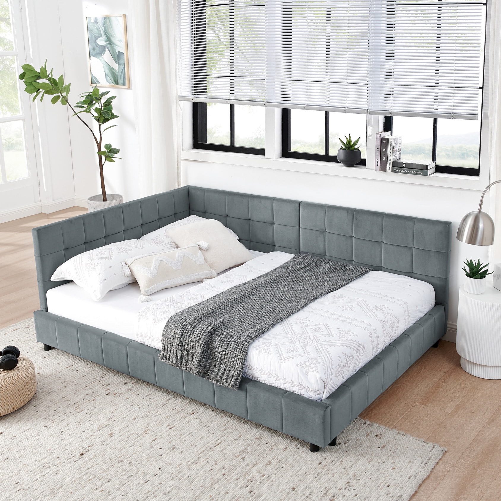 Mid - Century Full Size Upholstered Bed | Blends with Existing ...