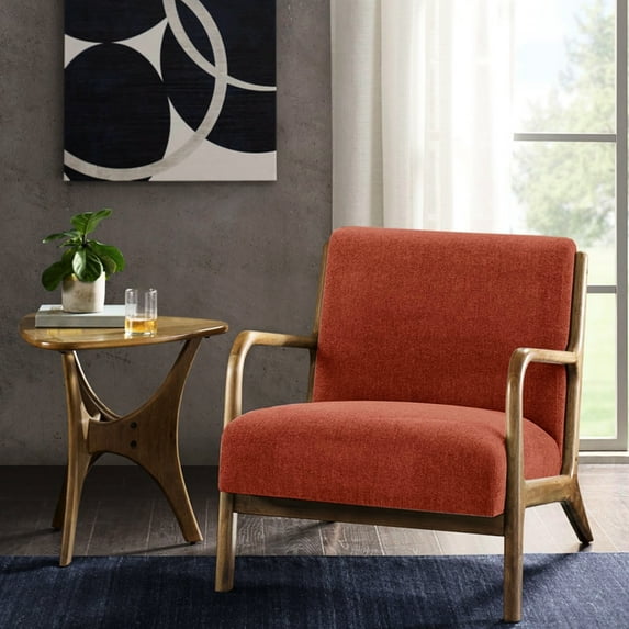 Mid Century Inspired Lounge With Foam Cushion And Wood Relaxing ...