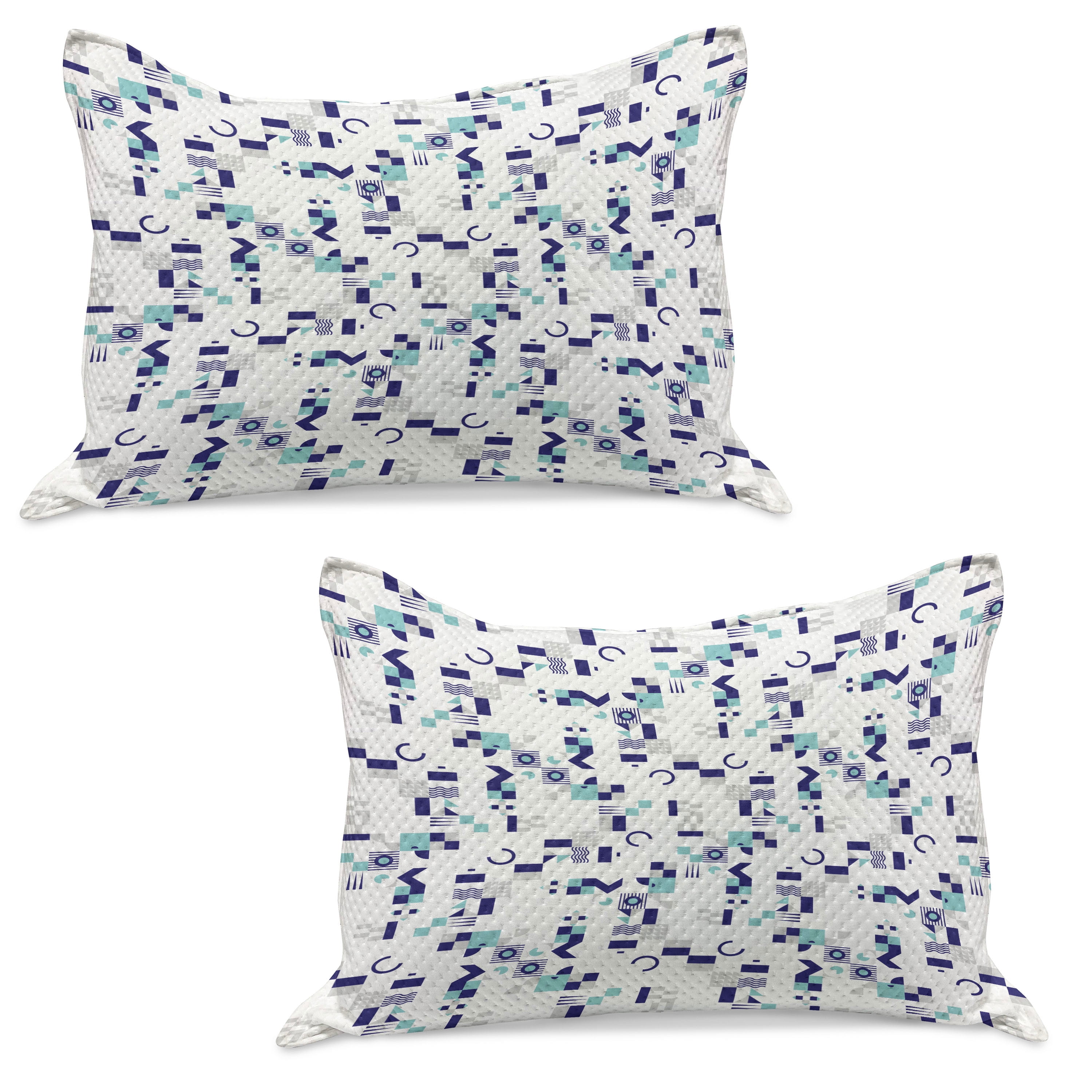 Mid Century Knitted Quilt Pillowcover Set of 2, Art Deco Inspired ...