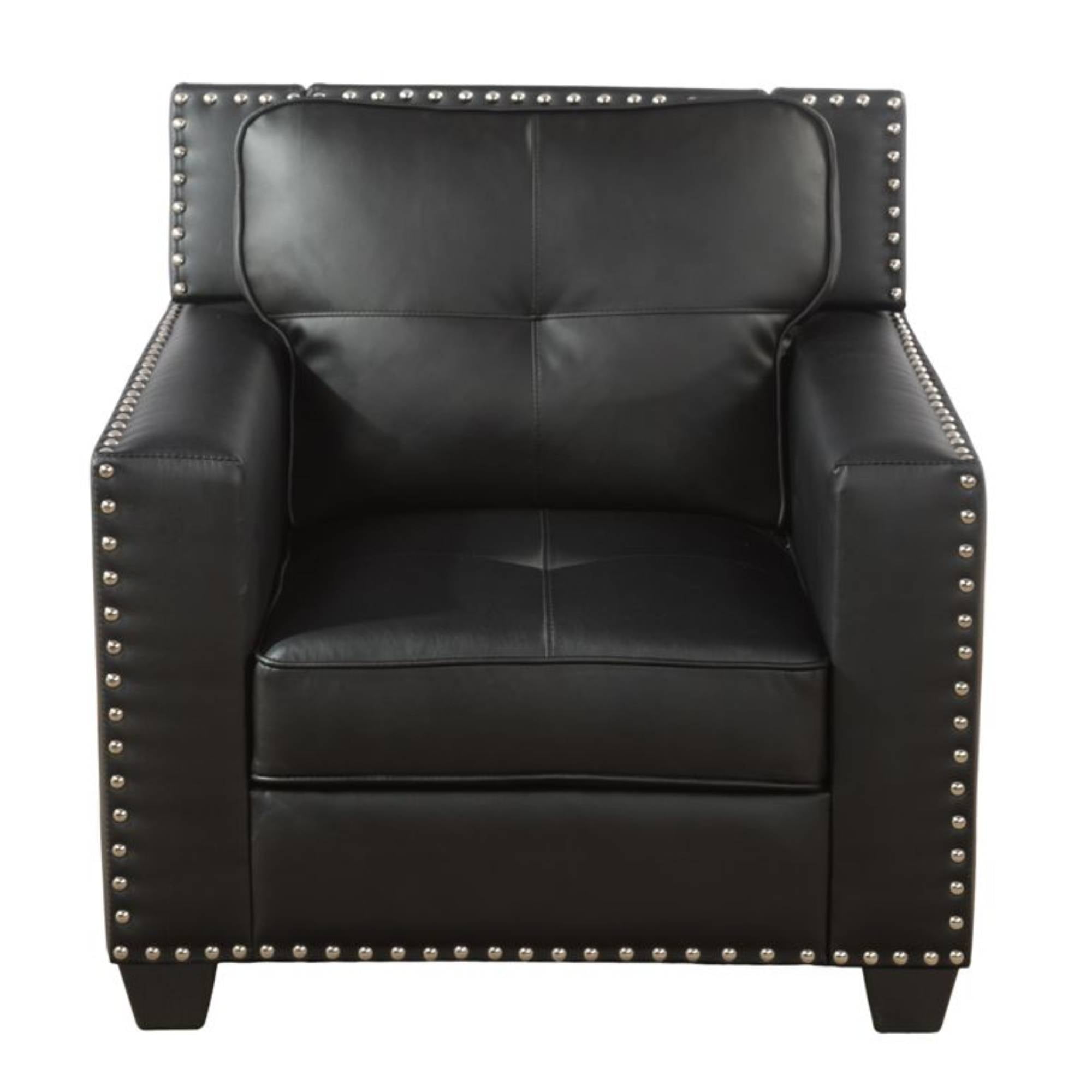 Mid Century Leather Sofa Couch, Modern Accent Chair Comfy Single Sofa ...