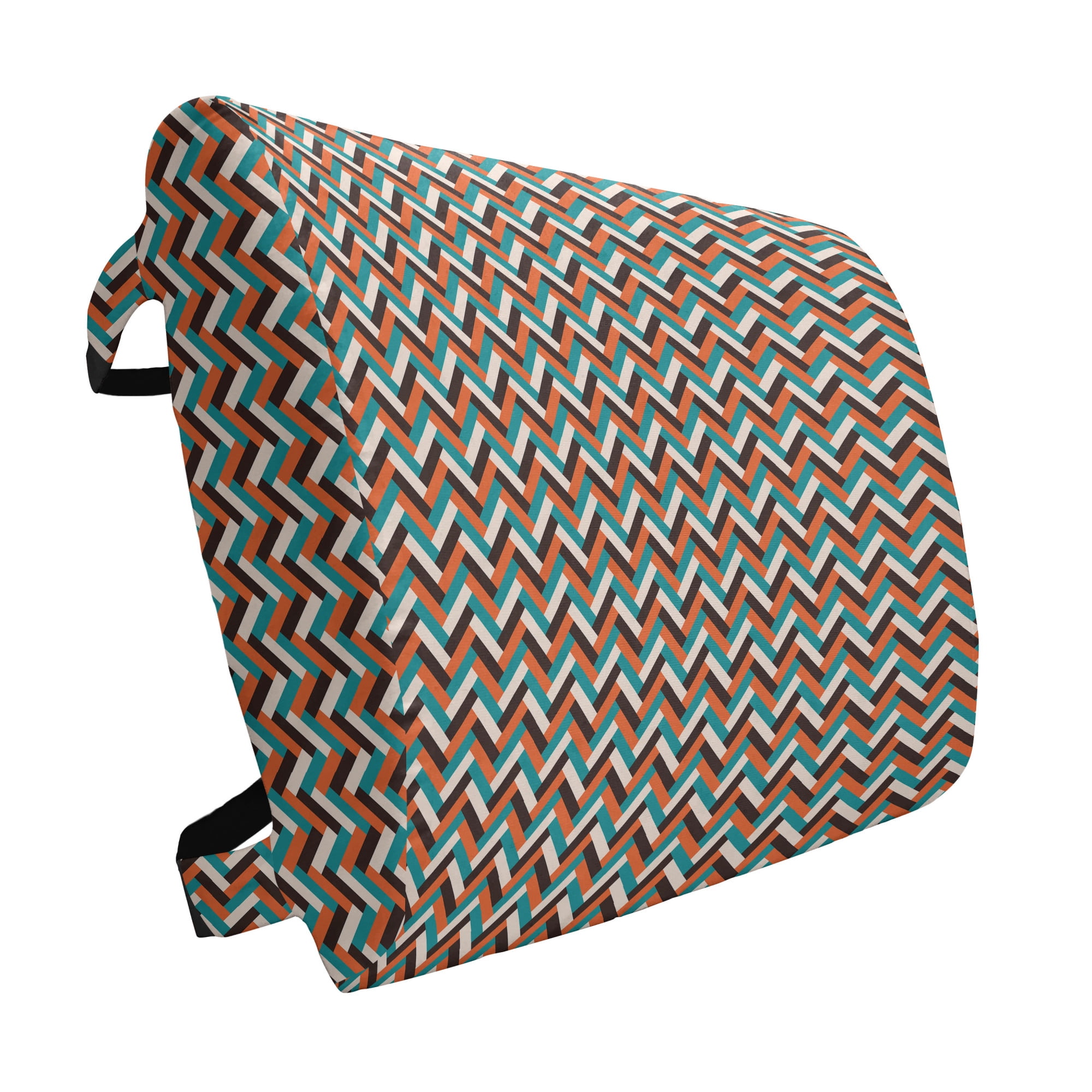 Mid Century Lumbar Pillow, Herringbone Pattern in Retro Colors Simple ...