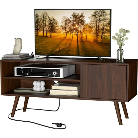 Mid-Century Modern 48 TV Stand: Cozy Castle Entertainment Center with ...