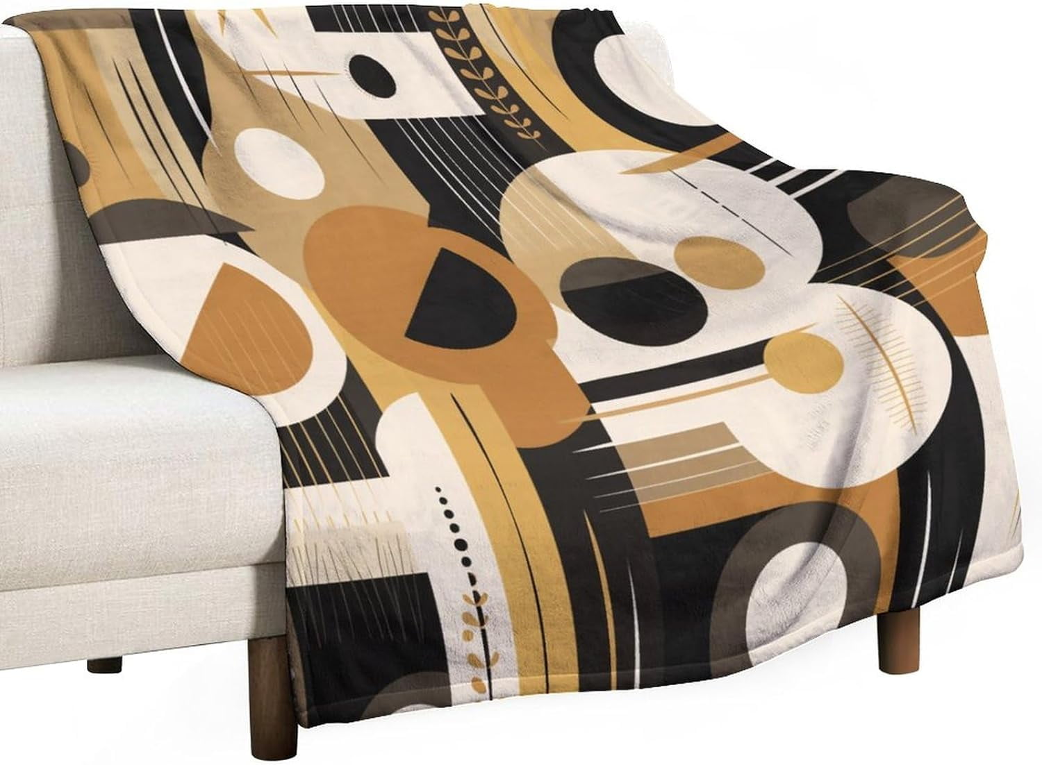 Mid Century Modern Abstract Pattern Sage Green Blanket Abstract ...