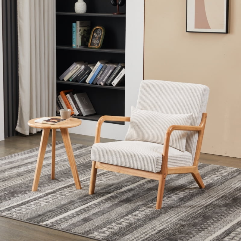 Mid-Century Modern Accent Chair and Coffee Table Set, Vintage Luxury ...