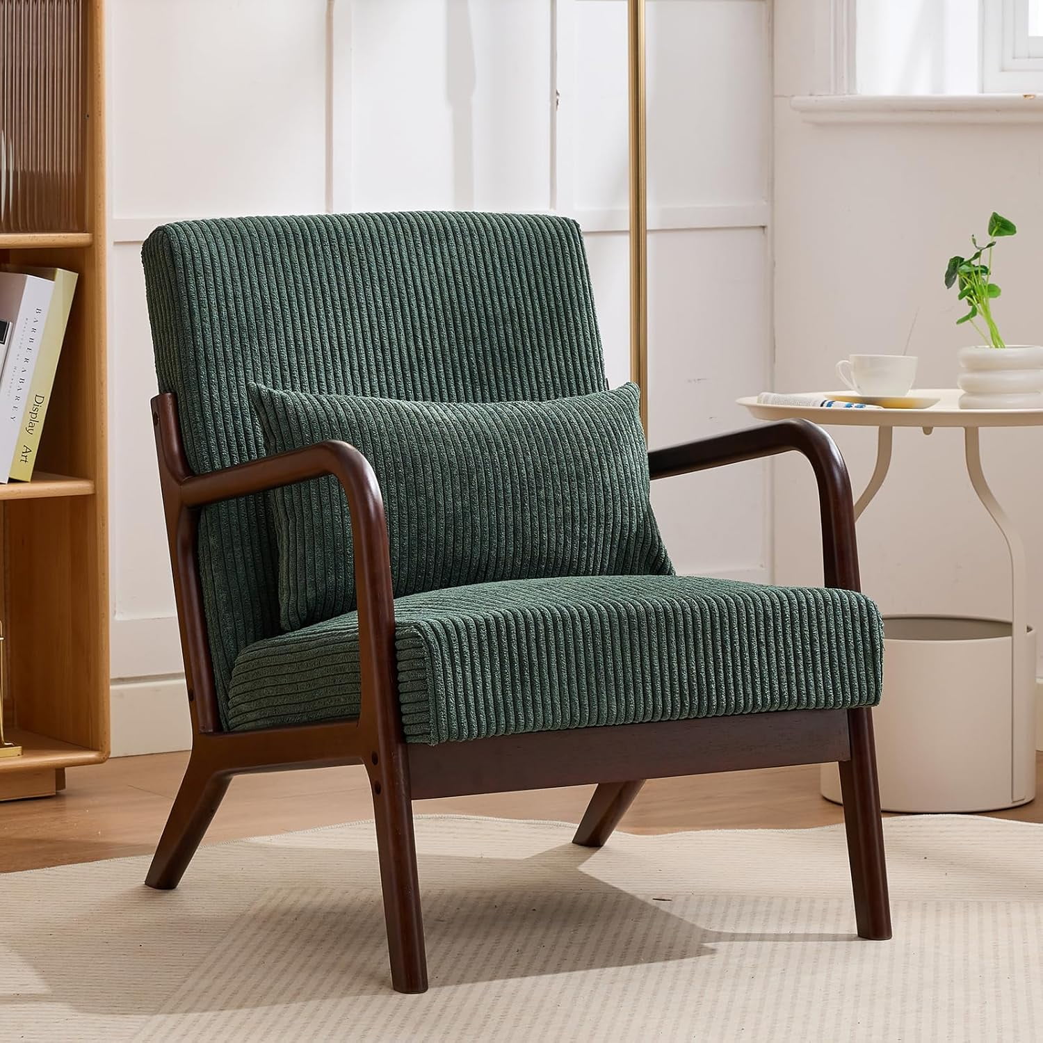 Mid Century Modern Accent Chair Living Room Chairs with Pillow ...
