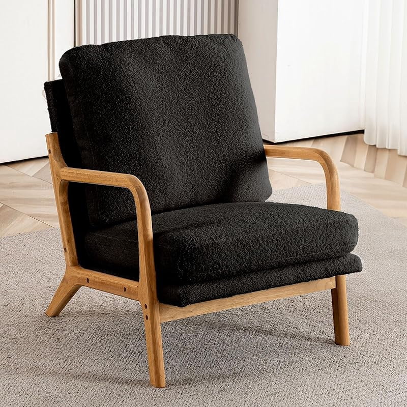 Mid Century Modern Accent Chairs for Living Room, 23” Wide Comfy Chair ...