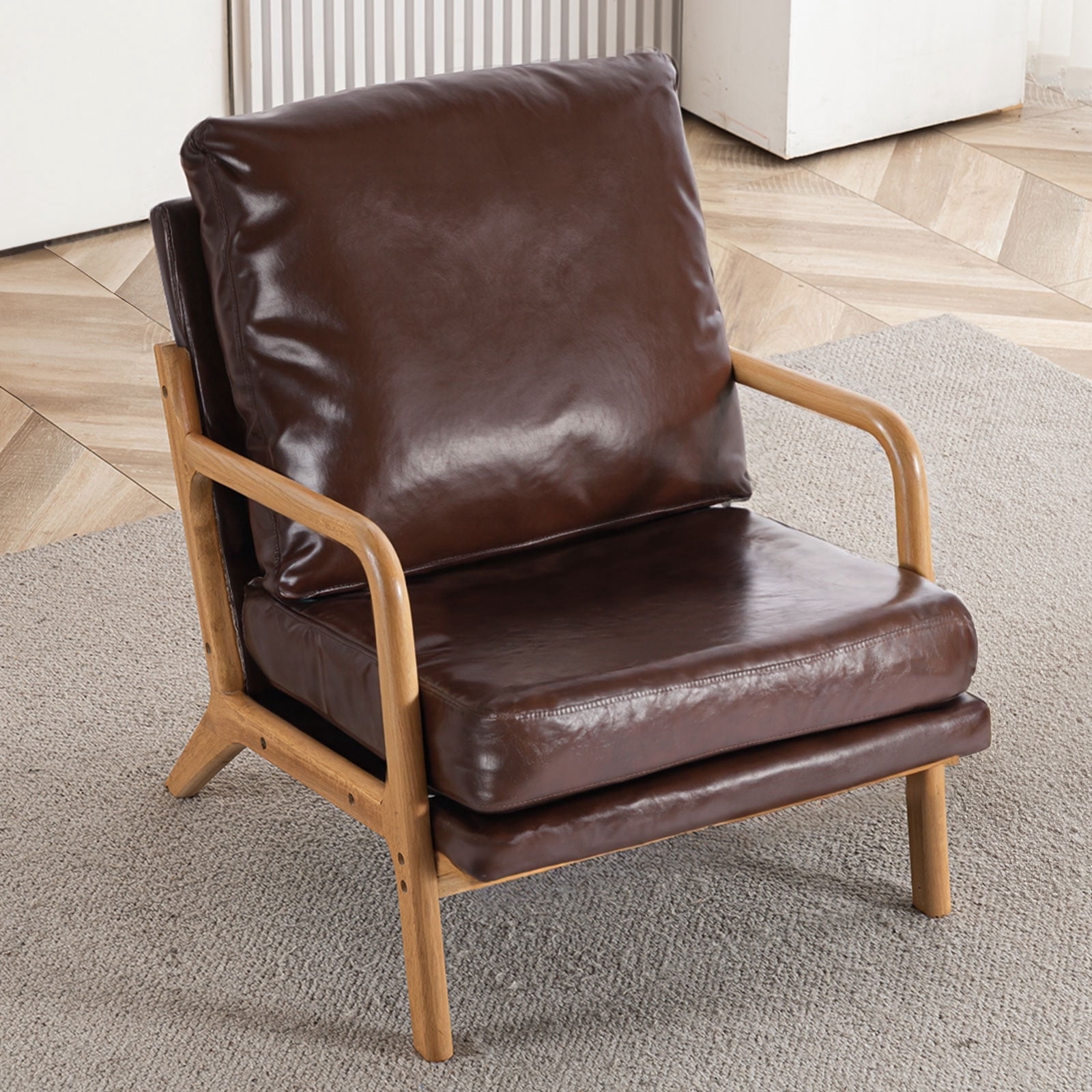 Mid Century Modern Accent Chairs for Living Room, 23” Wide Comfy Chair ...