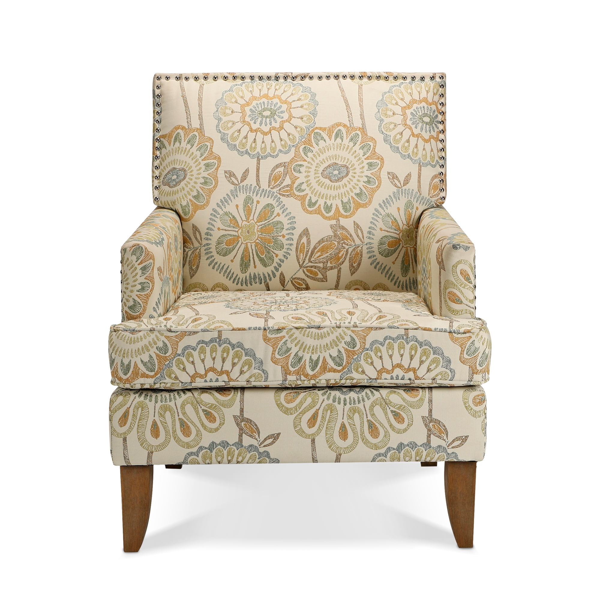 Mid-Century Modern Armchair Upholstered Button Tufted Accent Chair ...