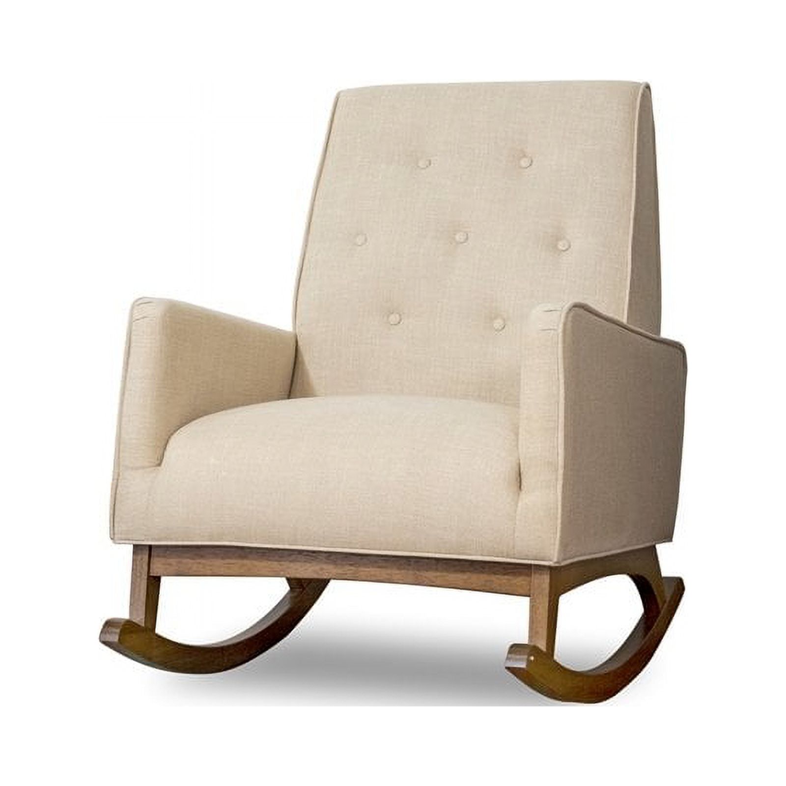 Mid Century Modern Collin Rocking Chair, Beige Twill - Walmart.com