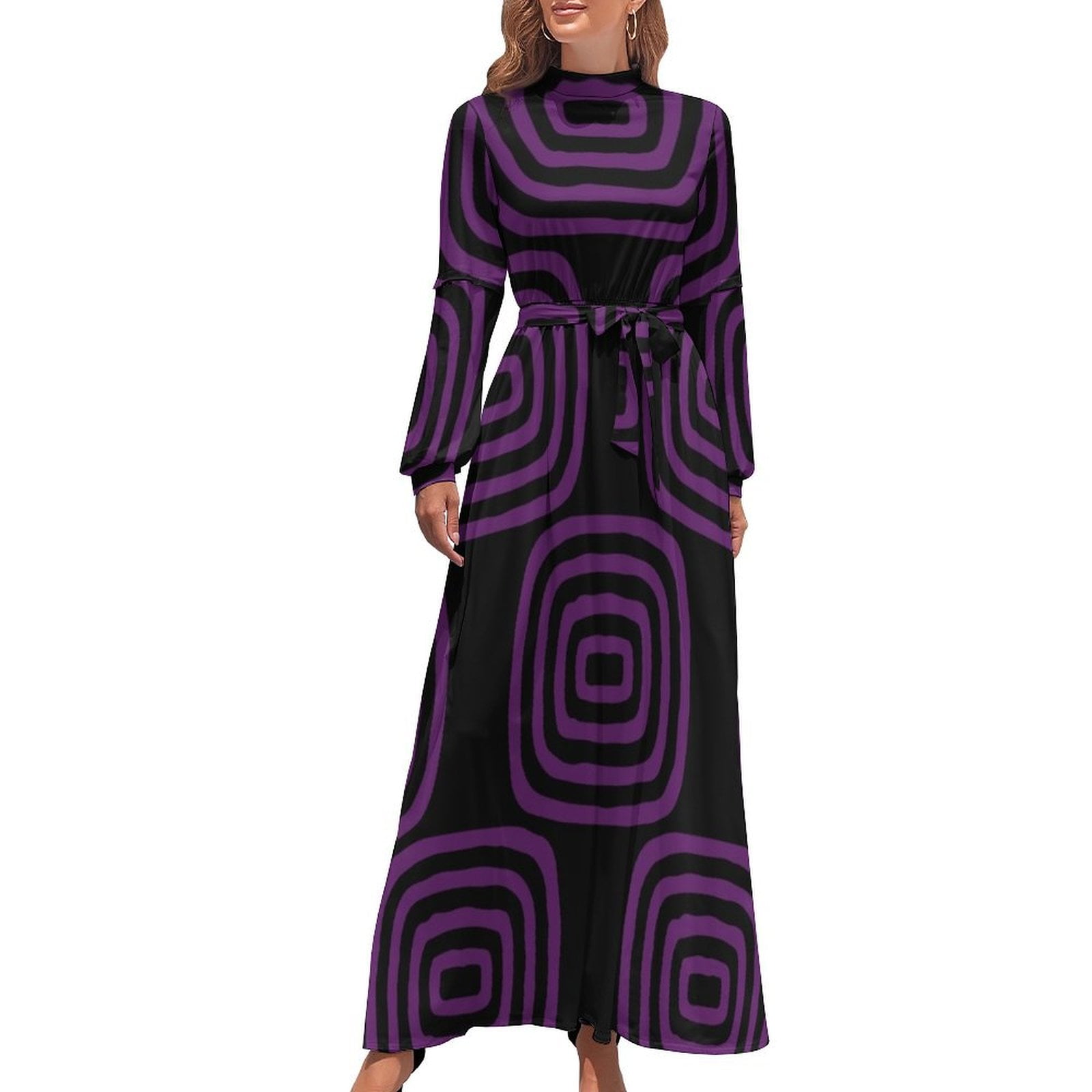 Mid Century Modern Concentric Pattern Long Dress summer clothes summer ...