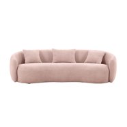 "Williamspace 90.6"" Rounded Minimalist Modern Velvet Curved Sofa ...