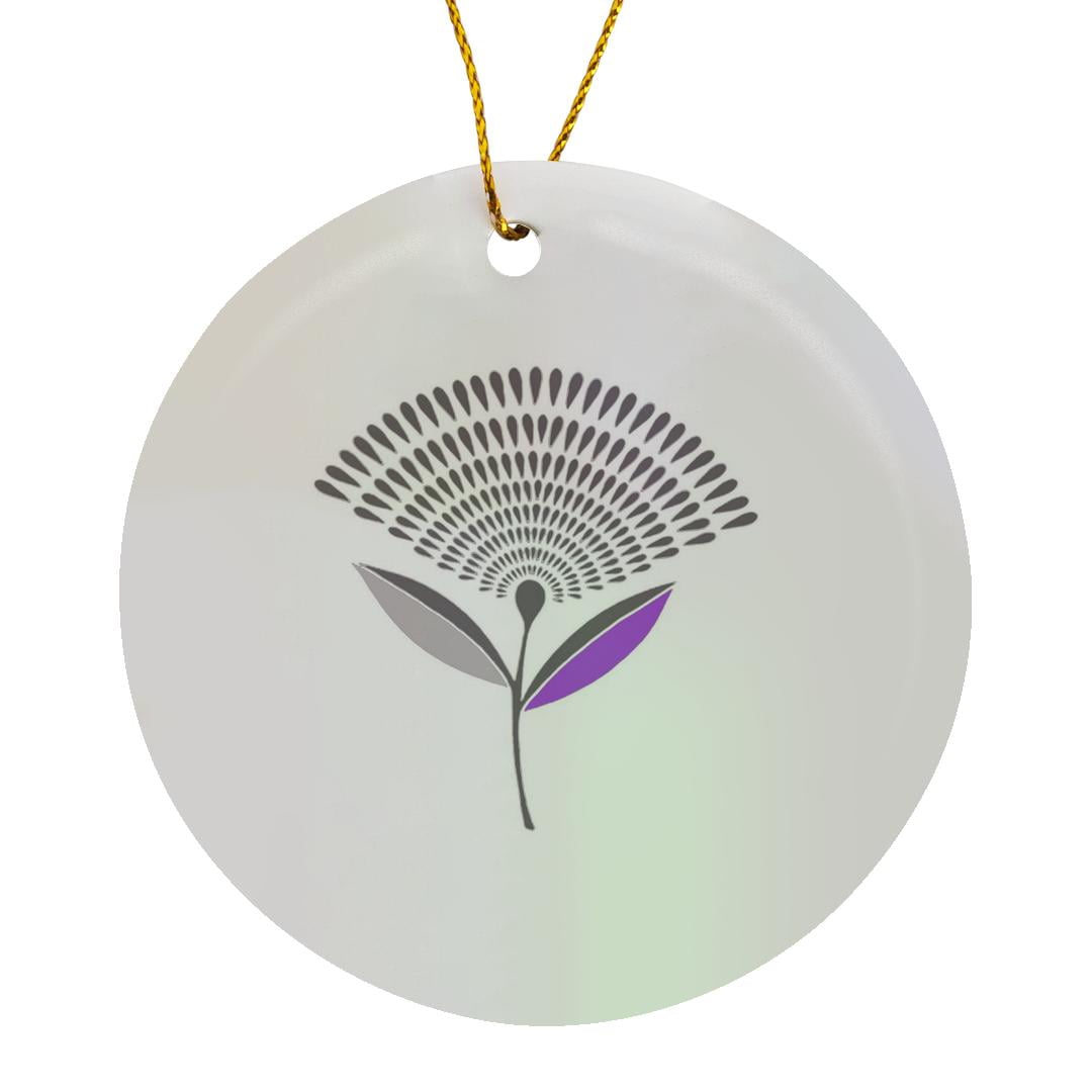 3drose, Mid Century Modern Dandelion Seed Head in Lilac, Circle ...