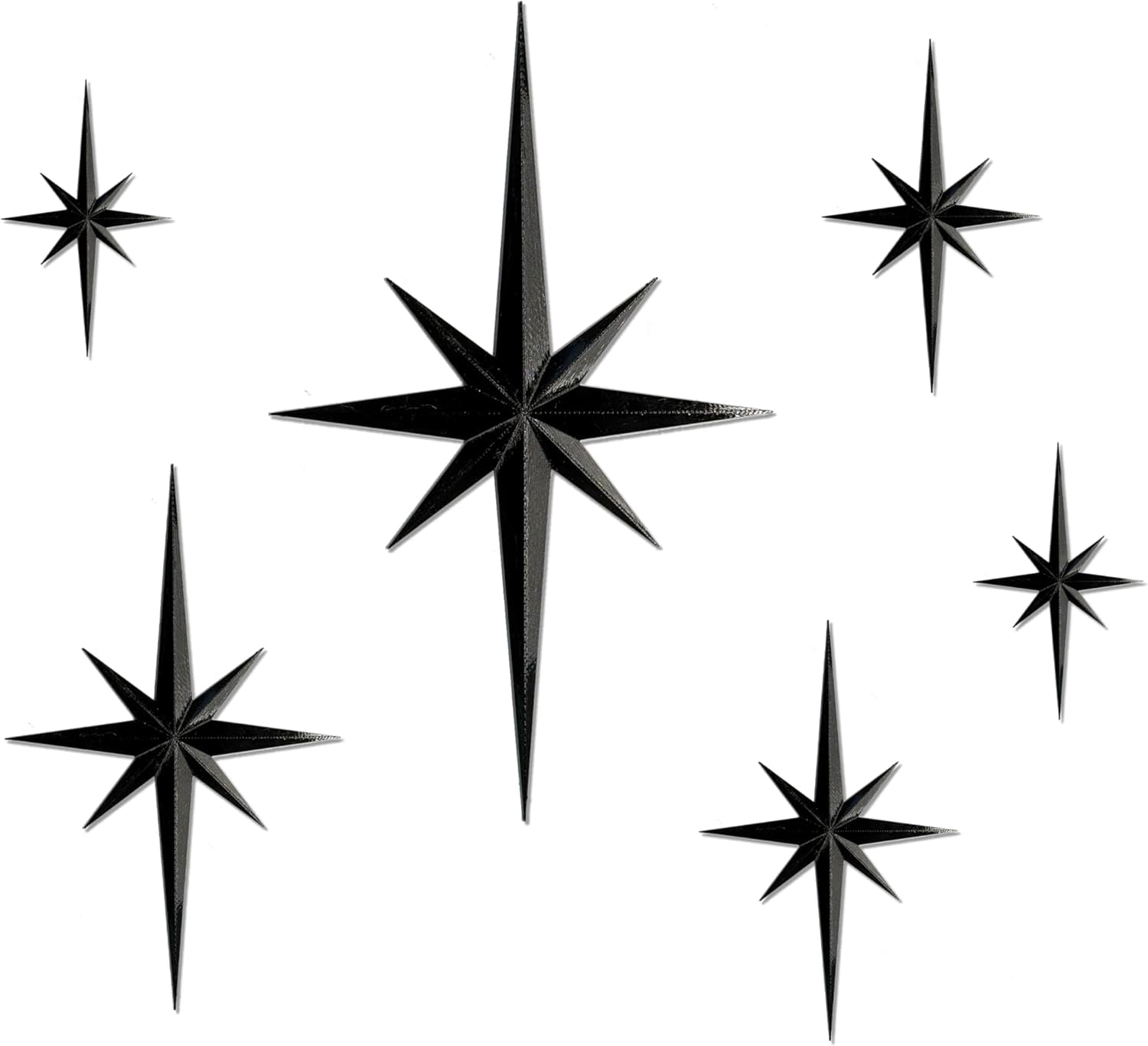 Mid Century Modern Decor, MCM Retro 3D Star Art Wall Sculpture, Plastic ...