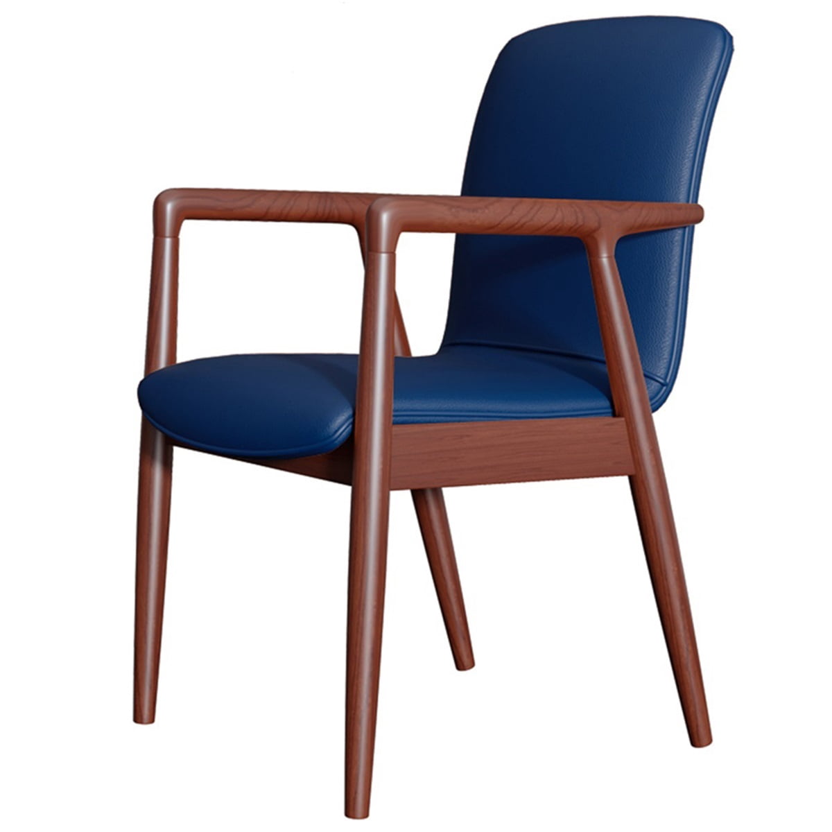 Mid Century Modern Dining Chairs With Arms Wood Upholstered Living Room ...