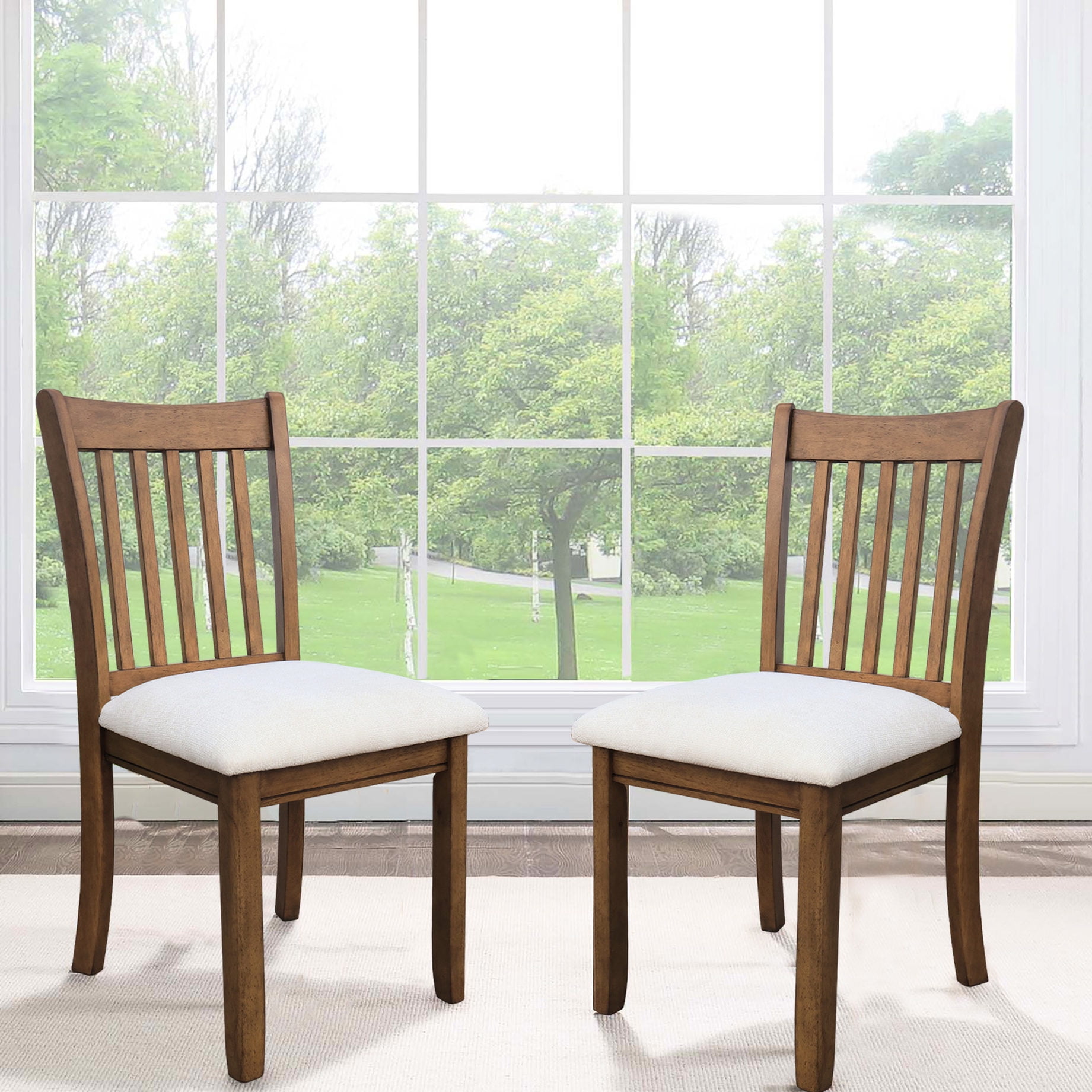 Mid-Century Modern Dining Chairs+Solid Wood Frame" - "Breakfast ...