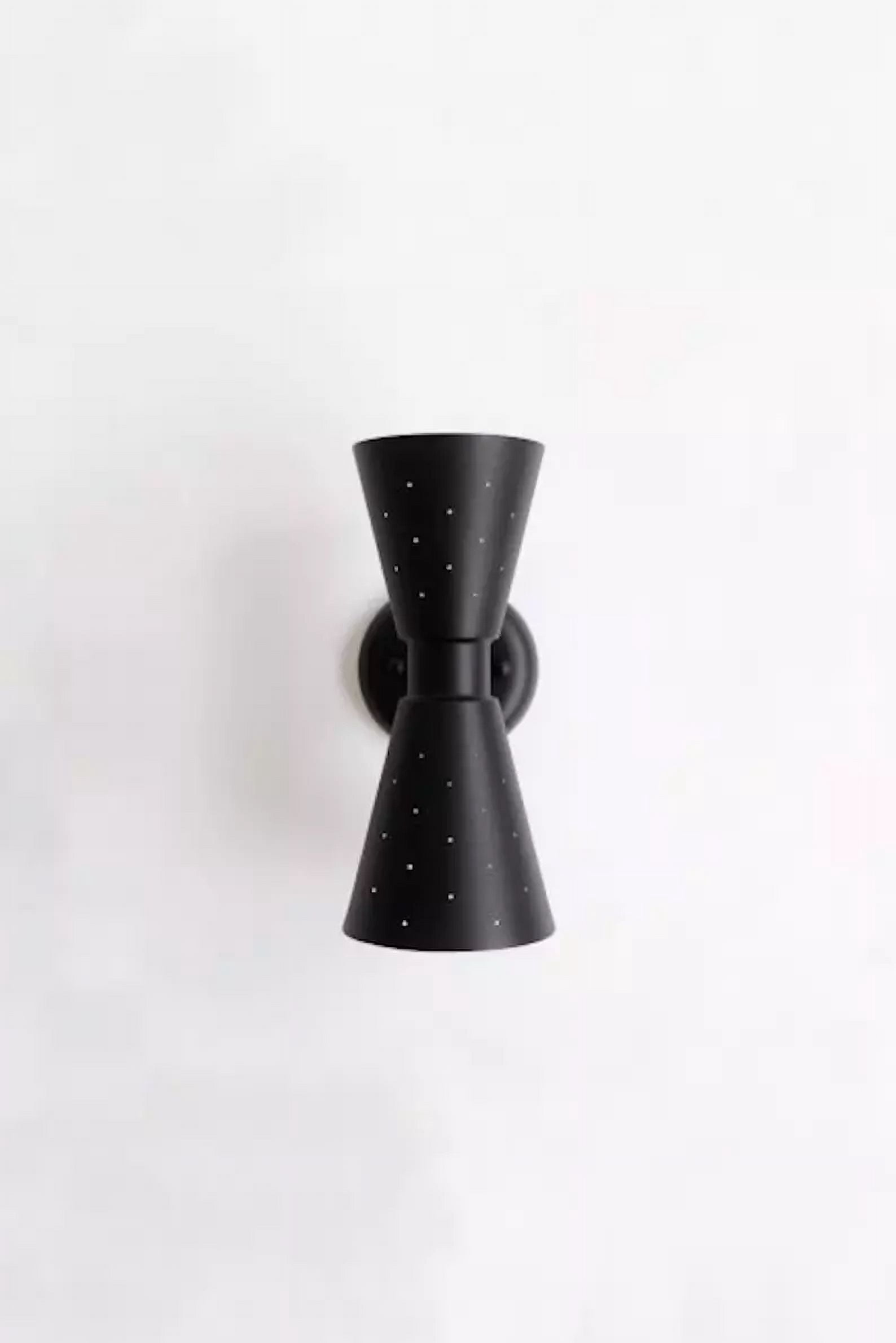 Mid Century Modern Double Cone Sconce Hourglass Wall Light Halloween ...