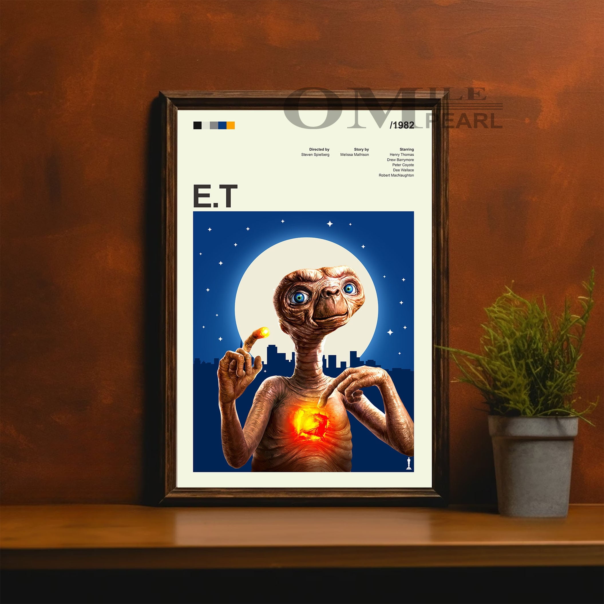 Mid Century Modern ET the Extra Terrestrial Movie Poster, Retro Movie ...