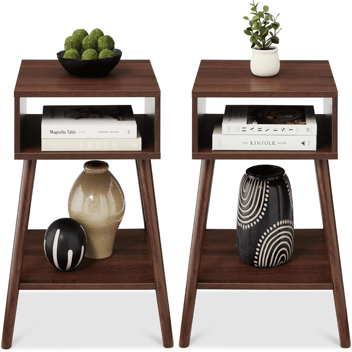 Mid-Century Modern End Table Side Accent Furniture for Living Room Den ...