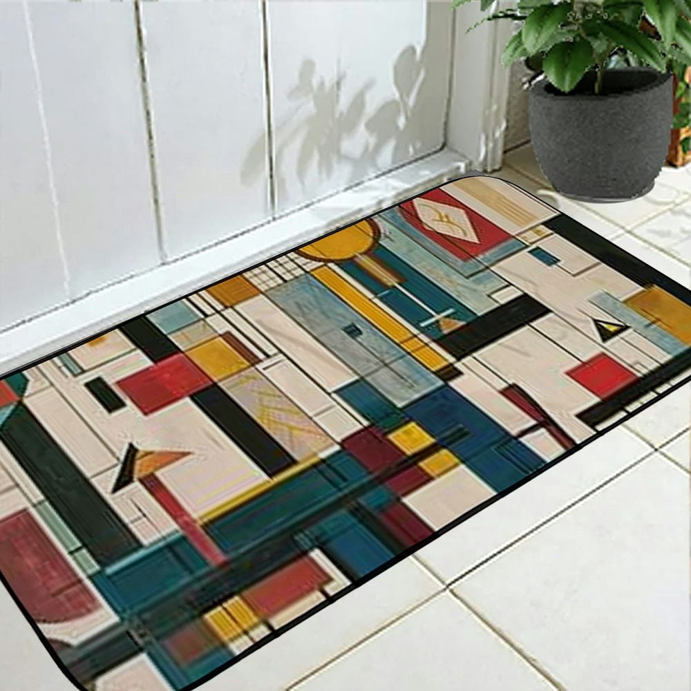 Mid Century Modern Entry Welcome Doormat , Kitchen, Porch, Mud Shoes ...