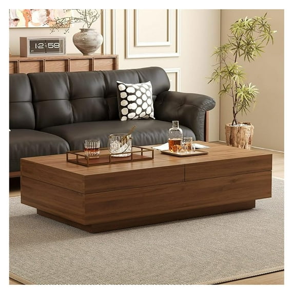 Mid-Century Modern Expandable Coffee Table, 47.2"-81.8" Adjustable ...