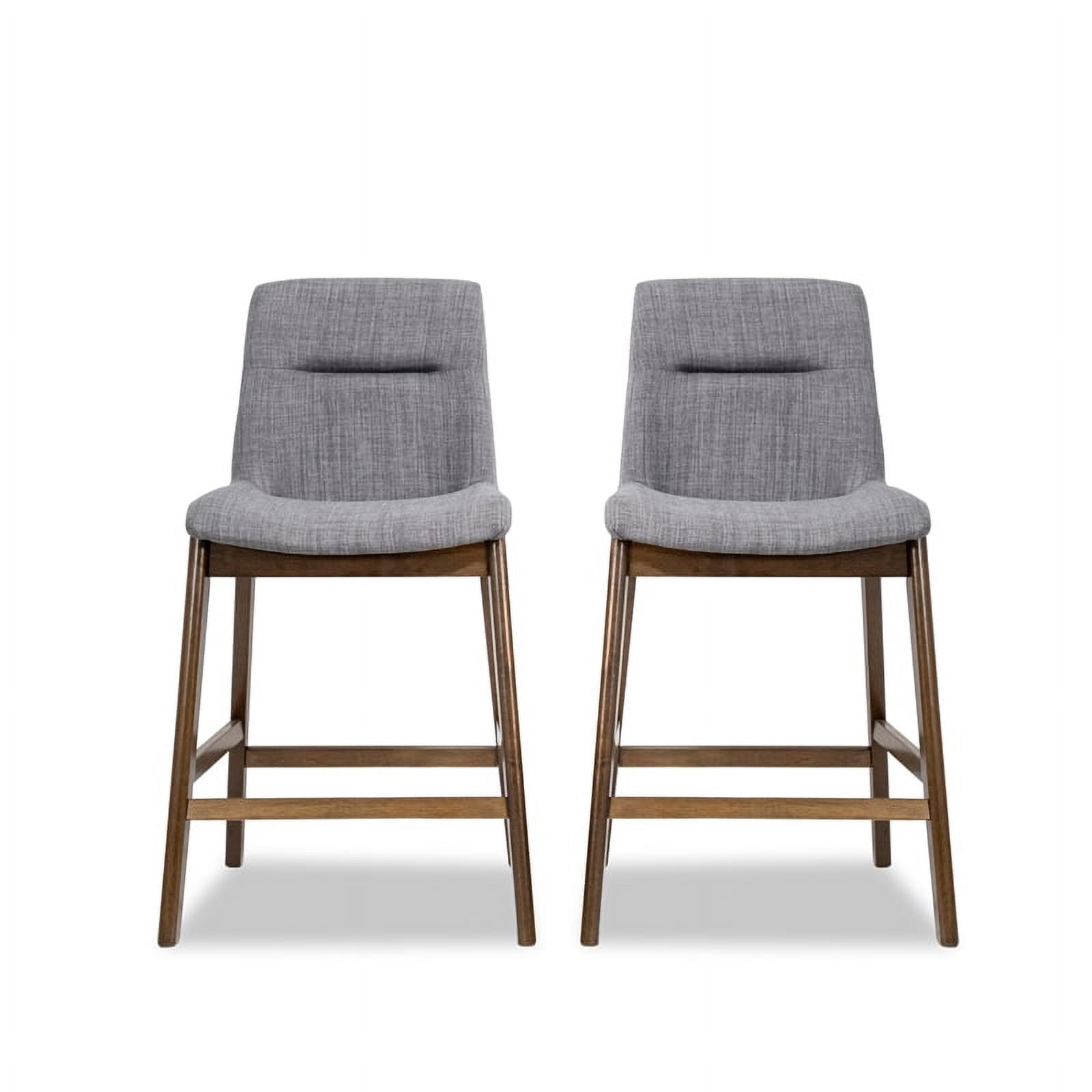 Mid Century Modern Helena Gray Counter Stool (Set of 2) - Walmart.com