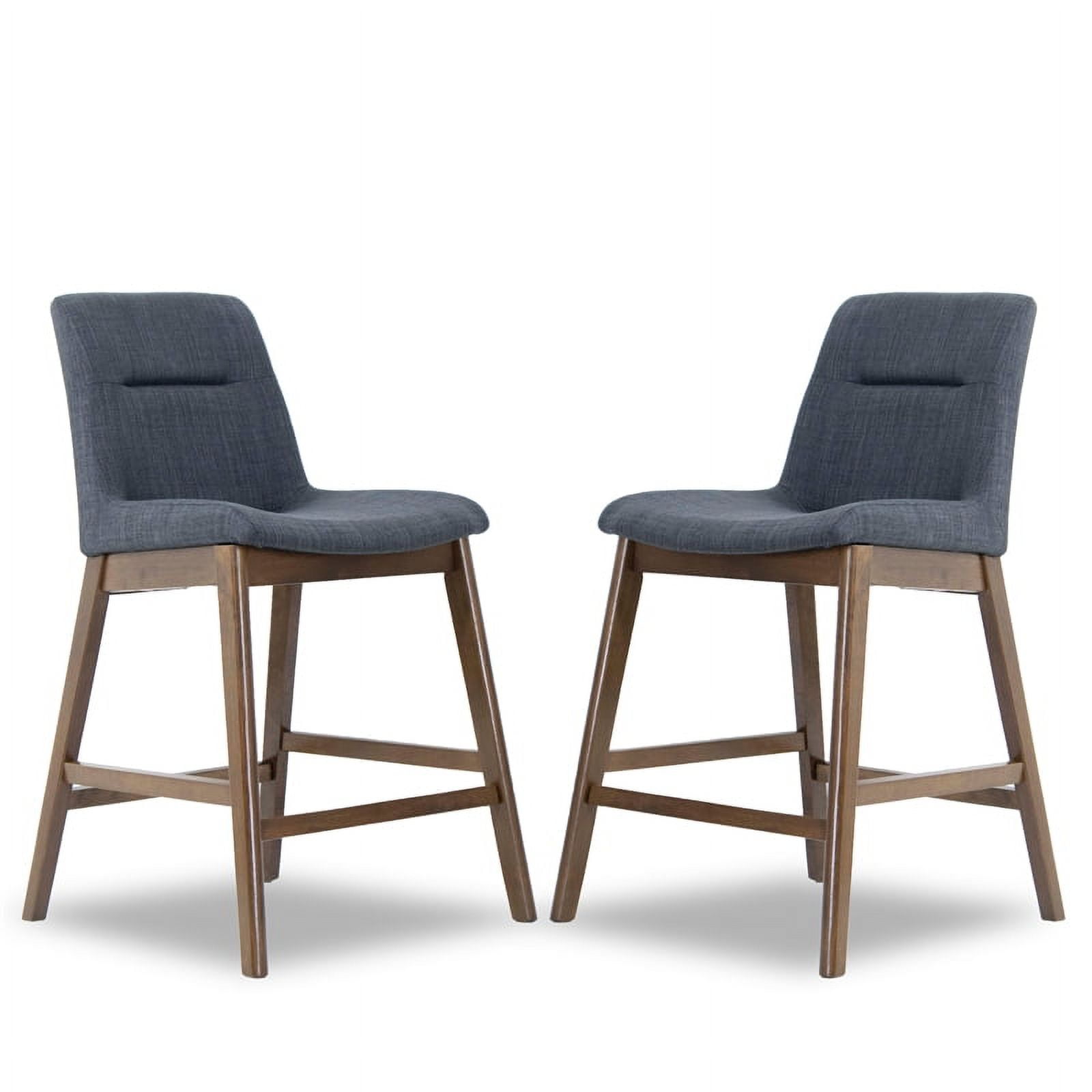 Mid Century Modern Helena Gray Counter Stool (Set of 2) - Walmart.com