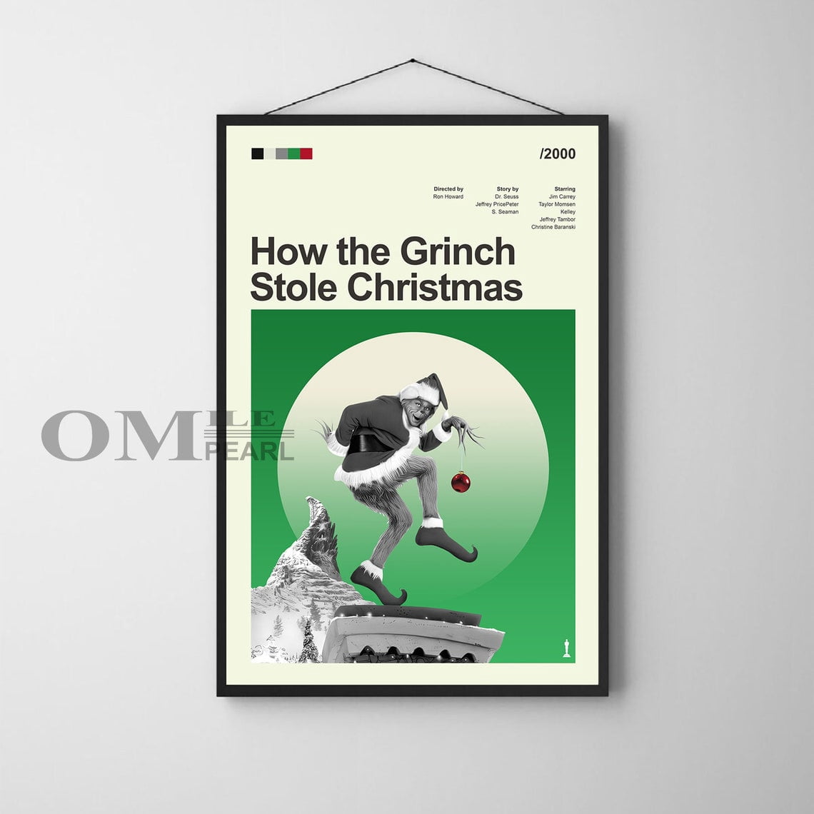 Mid Century Modern How The Grinch Stole Christmas Movie Poster, Retro ...