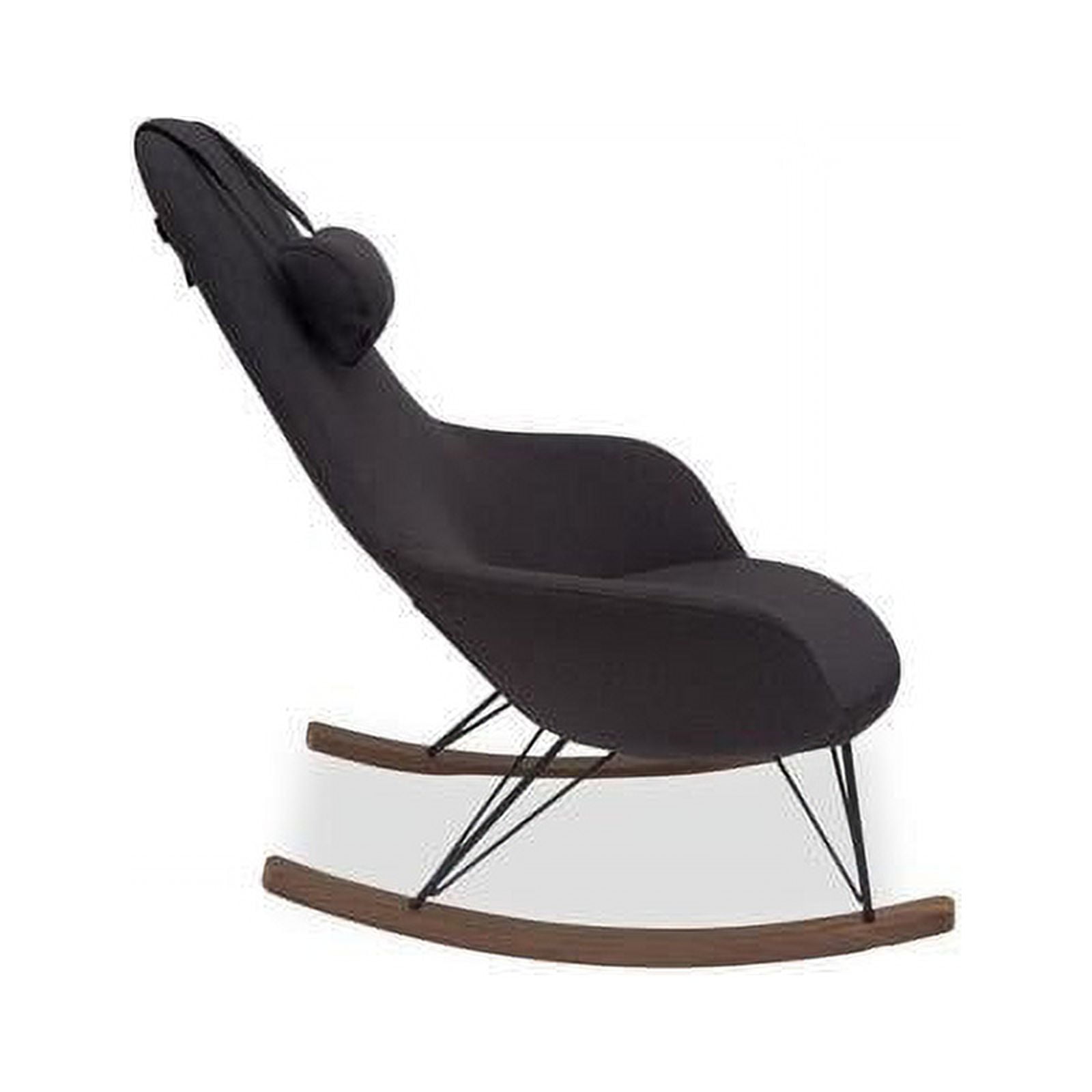 Mid-Century Modern Jayce Dark Gray Fabric Rocking Chair - Walmart.com