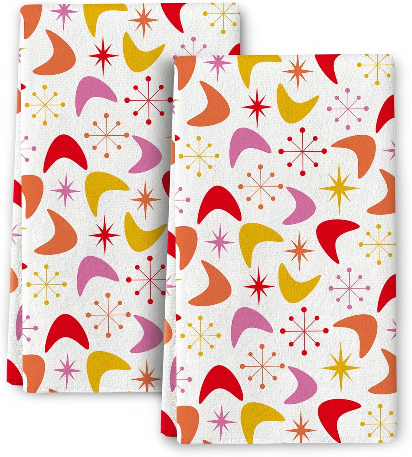 Mid Century Modern Kitchen Towels Decorative Set of 2, Soft Absorbent ...