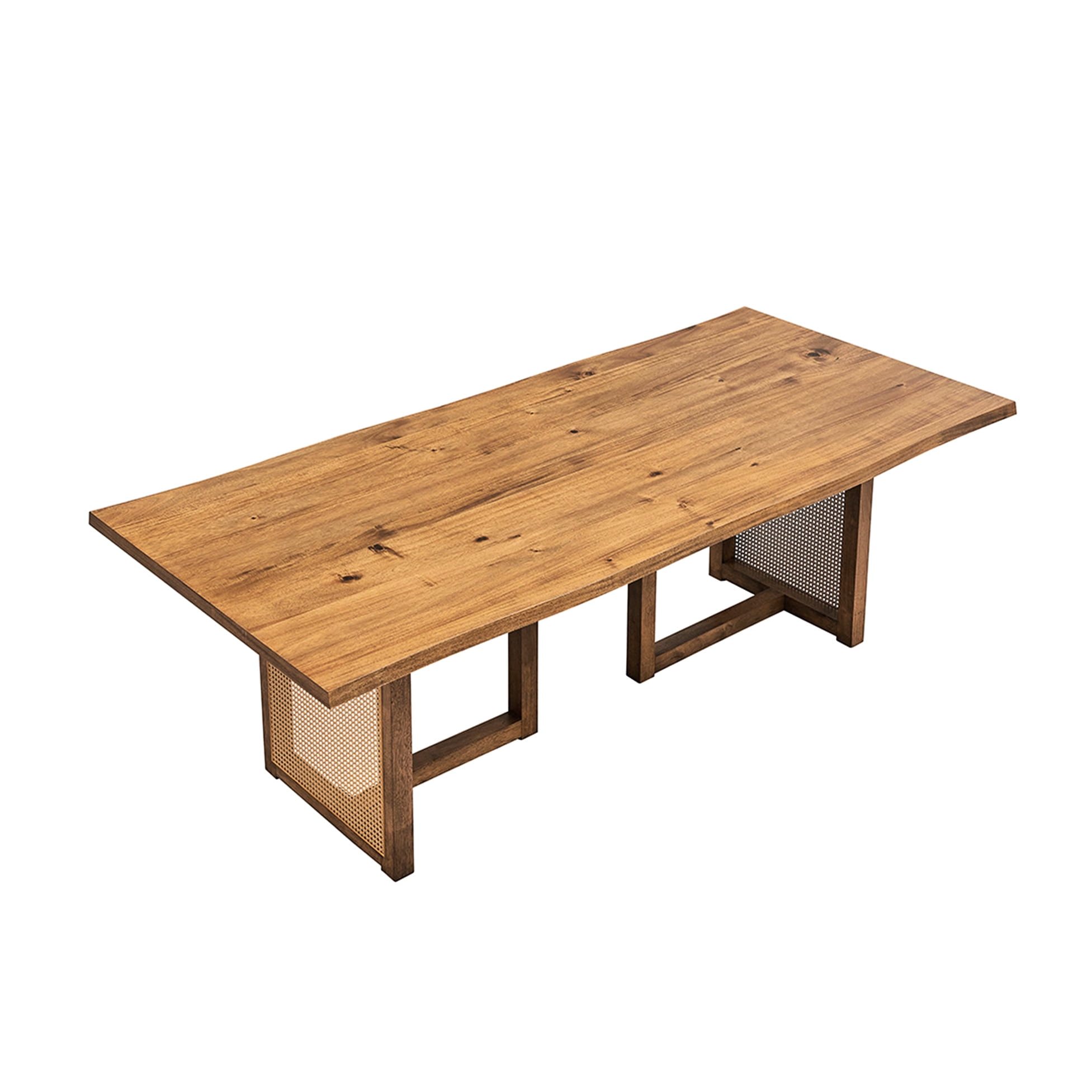 Mid Century Modern Large Kitchen Table For 6 People - 86.8 Inch ...