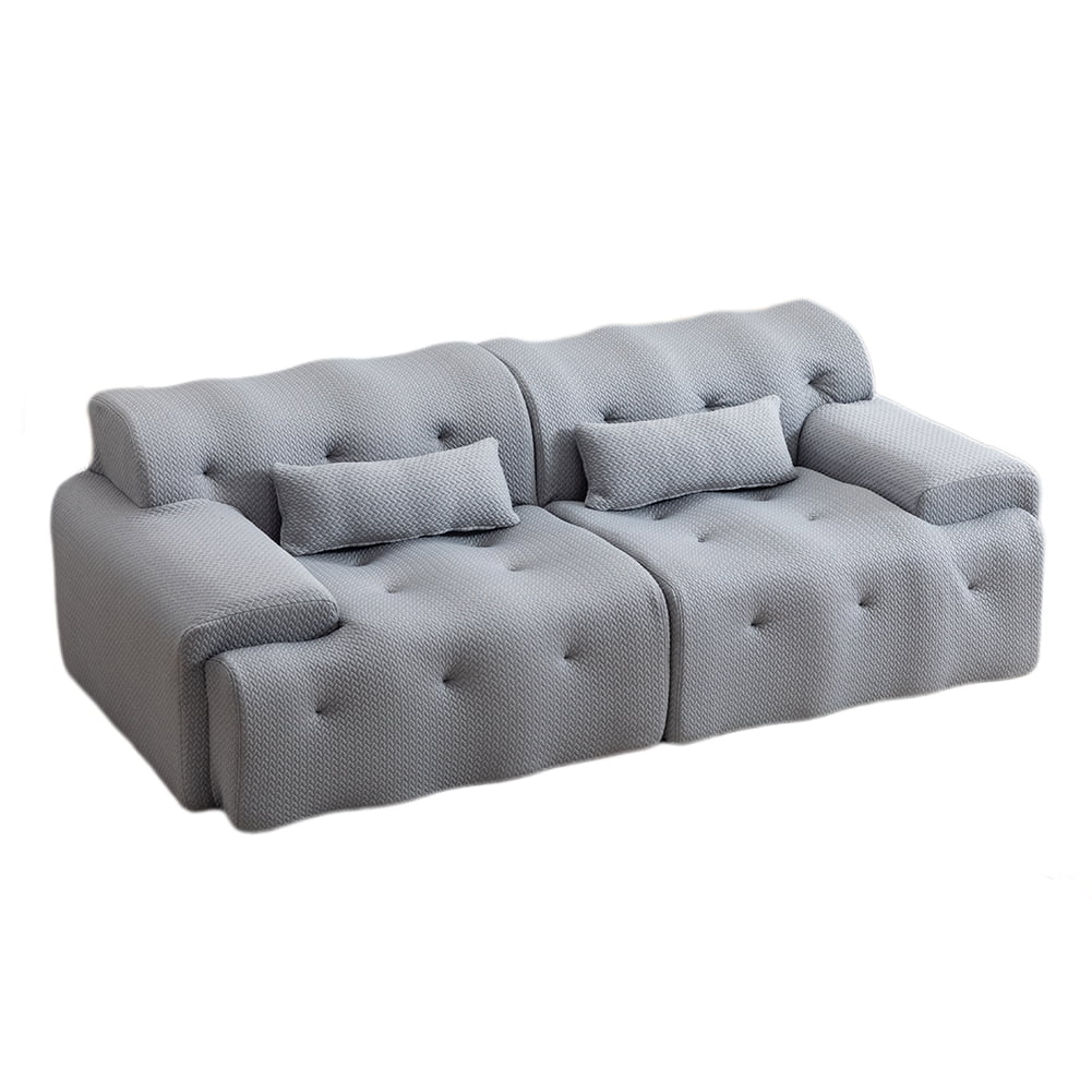 Mid Century Modern Loveseat Sofa, Pure Foam Spring Comfy Sofa Couch For ...
