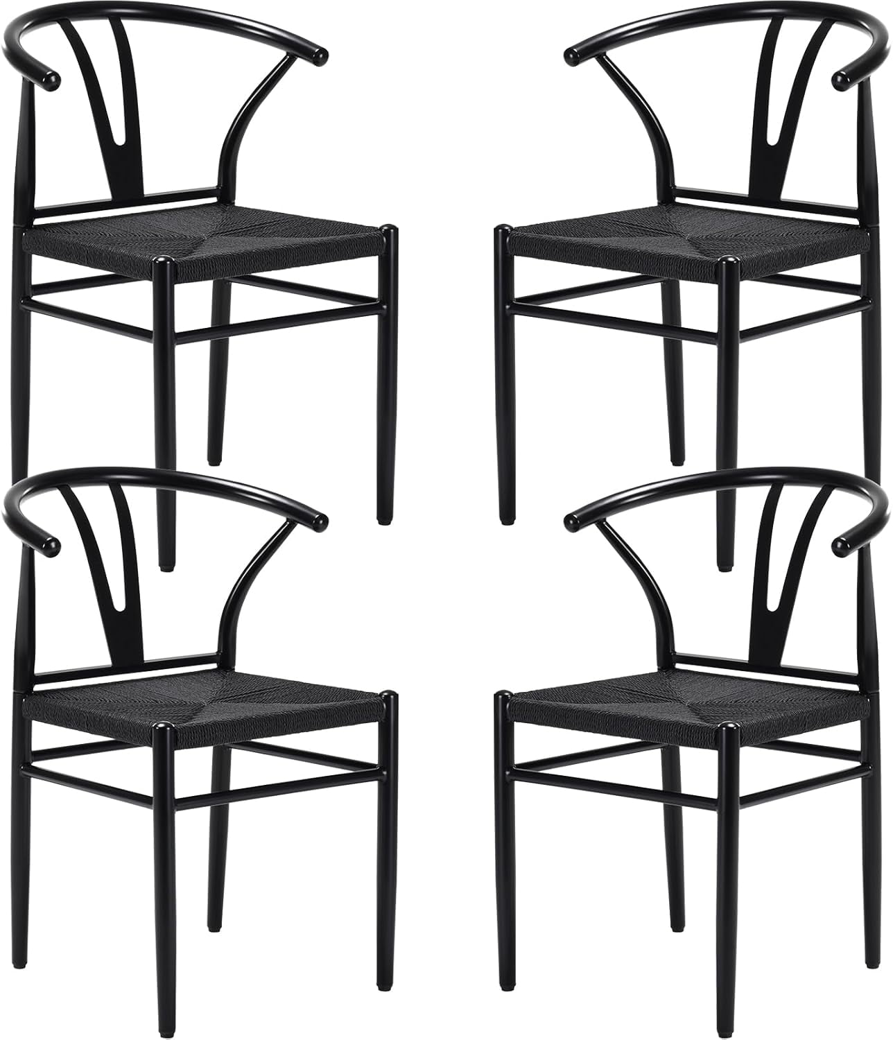 Mid Century Modern Metal Wishbone Dining Room Chairs Set of 2 4 for ...