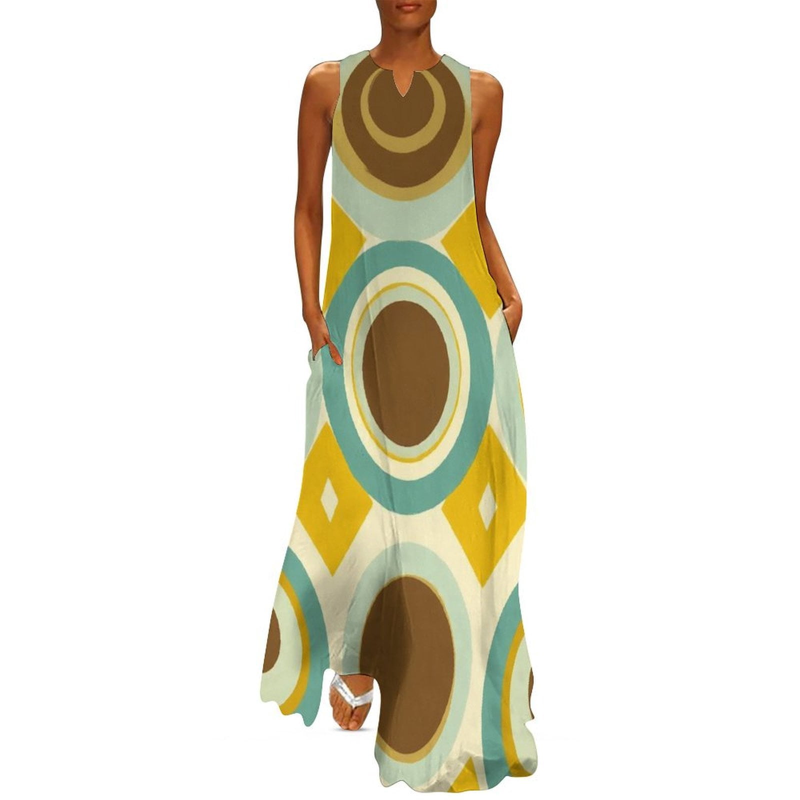 Mid-Century Modern Moonrise Long Dress Women's summer dress women's ...