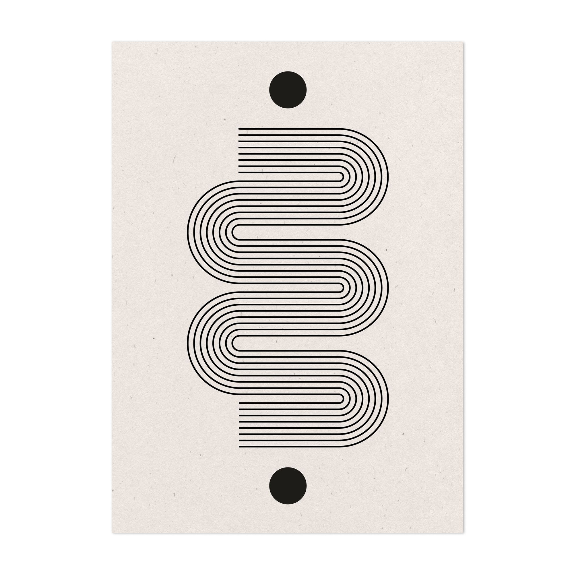 Mid Century Modern Objects No.1 - Mixed Media Geometric Minimalist Line ...