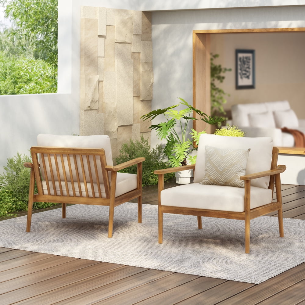 Mid-Century Modern Outdoor Lounge Chair with Cushions – Stylish and ...